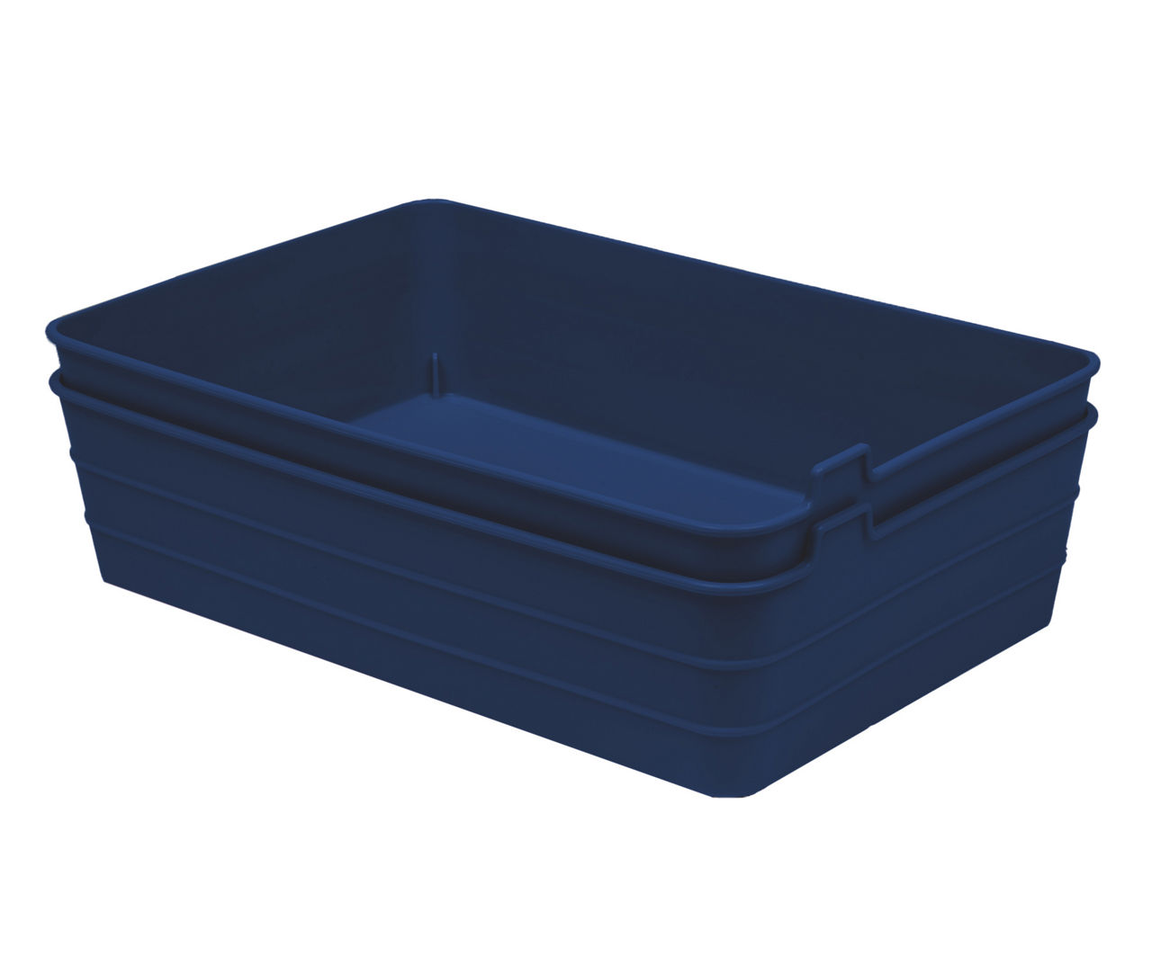 Starplast Marine Blue Rectangle Flex Tray, 2-Pack | Big Lots