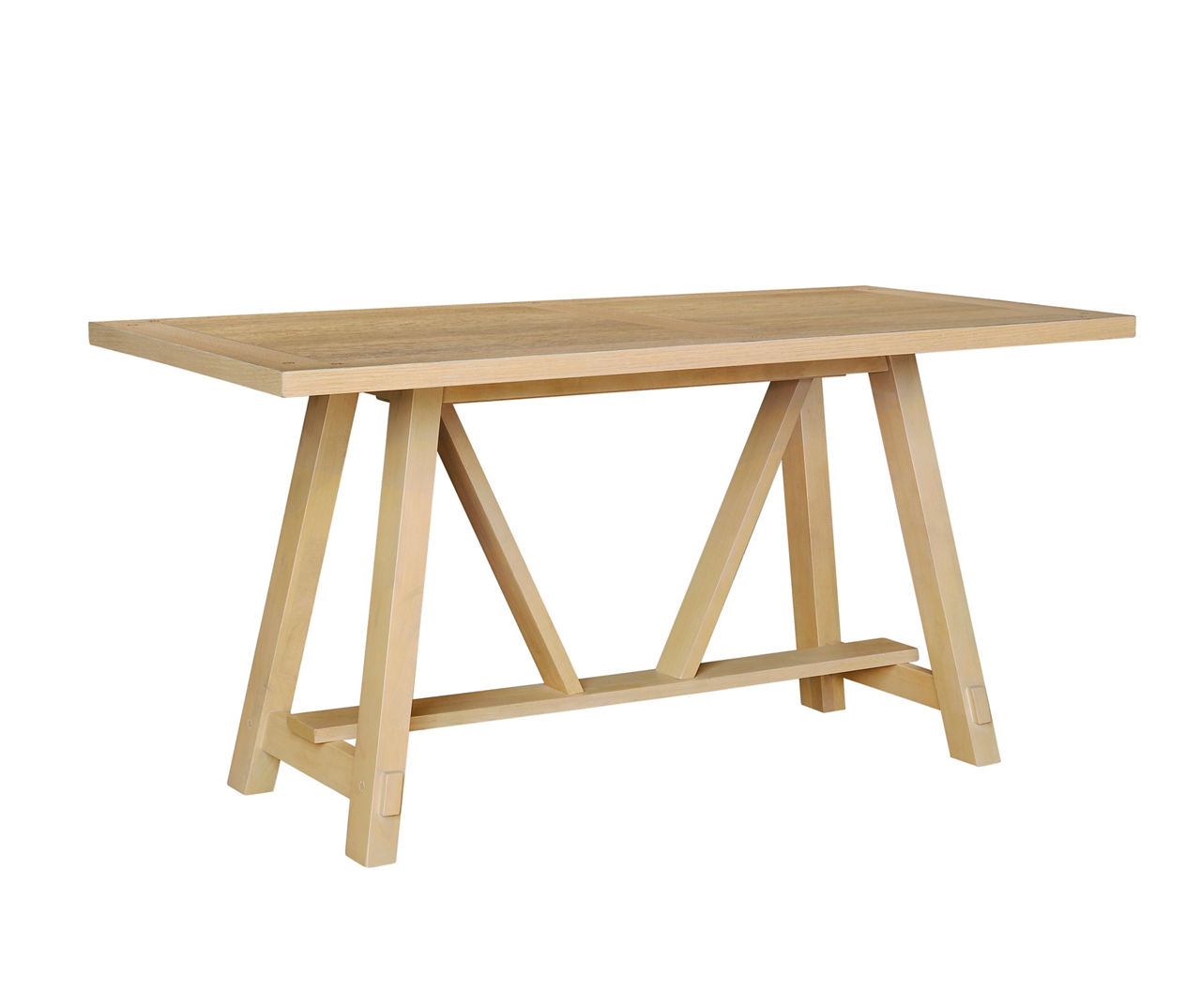 Farmhouse White Oak Trestle Dining Table | Big Lots