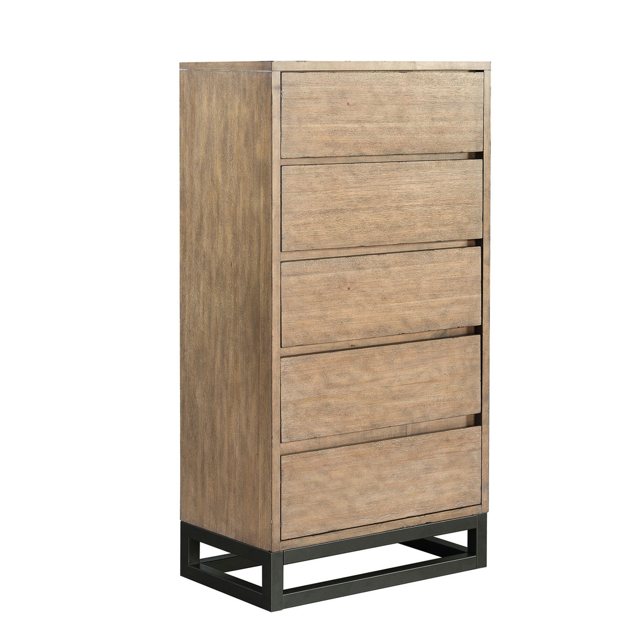 Modern Industrial Tan 5 Drawer Storage Chest