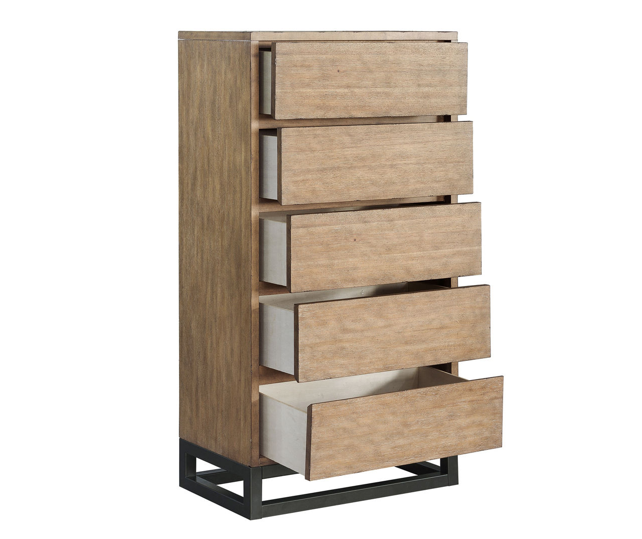 Modern Industrial Tan 5-Drawer Storage Chest | Big Lots