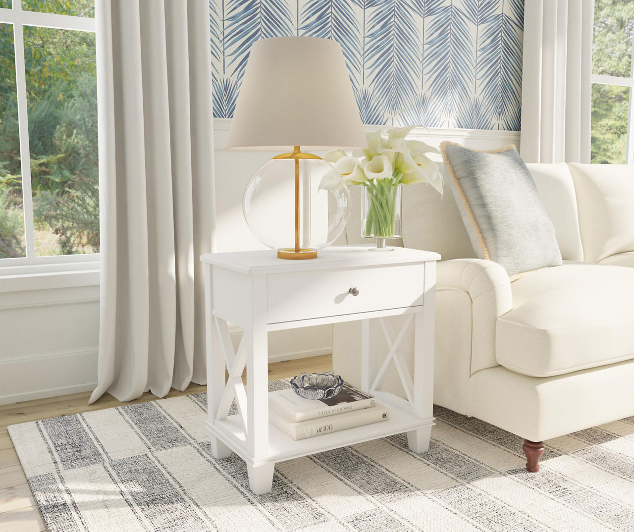 White X Leg Side Table | Big Lots