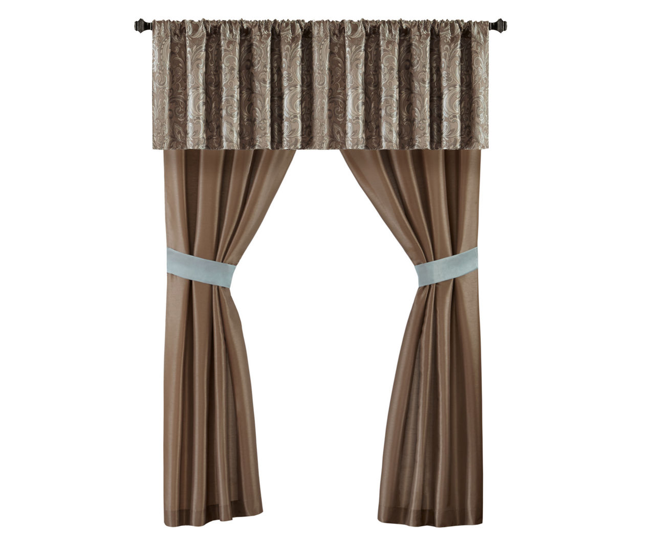 Isabella Blue & Brown Paisley Room-in-a-Bag Queen 24-Piece Bedroom Set ...