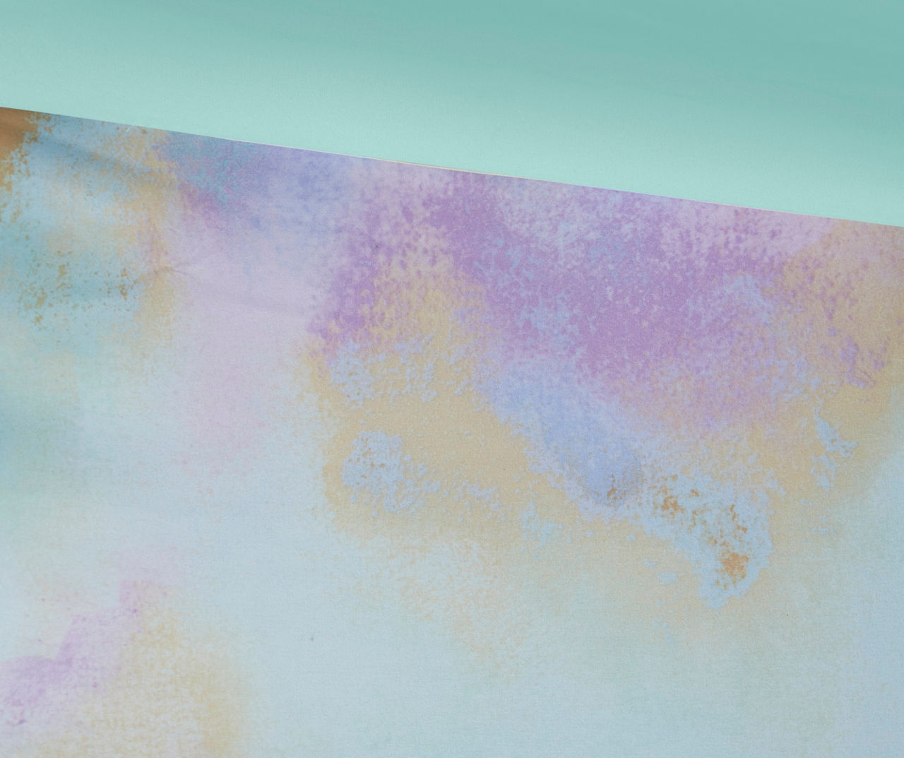 Lisa Aqua & Purple Pastel Watercolor Tie-Dye Full/Queen 4-Piece Duvet ...