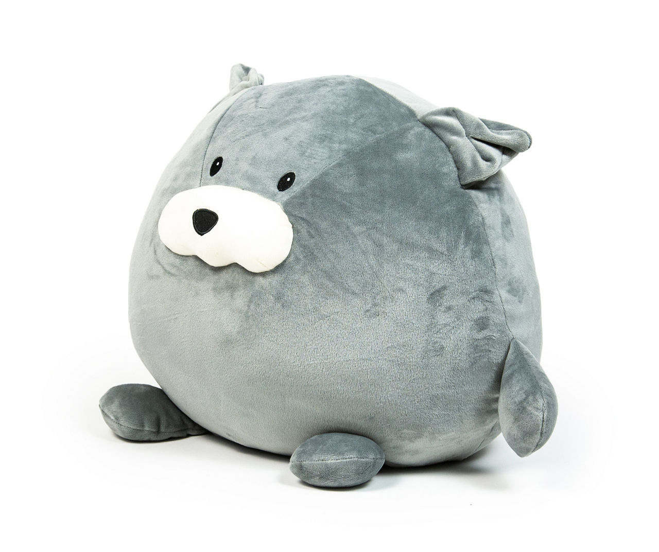 Gray Dog Ready to Hug Round Plush | Big Lots