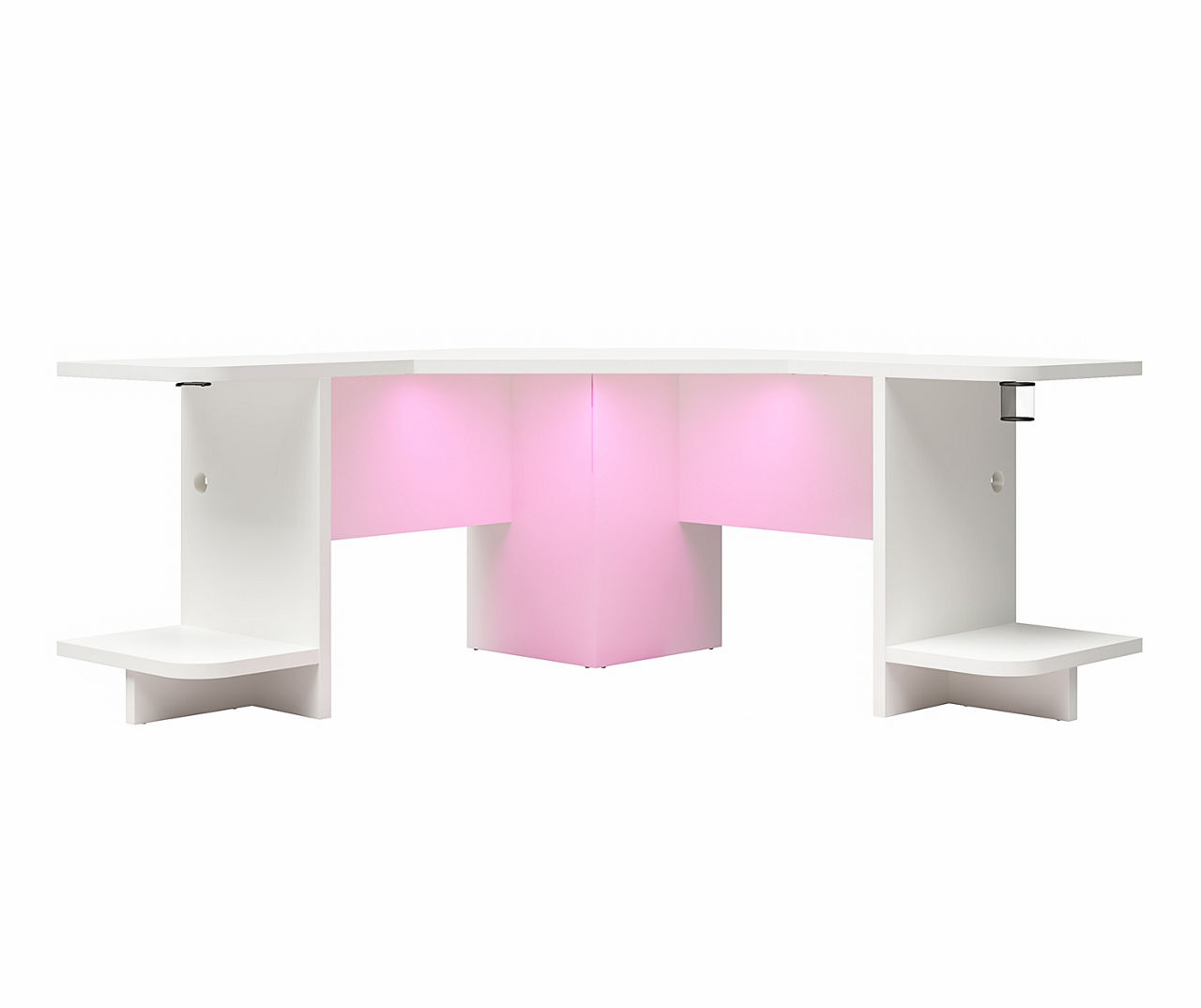 NTense Mod White LED Corner Gaming Desk | Big Lots