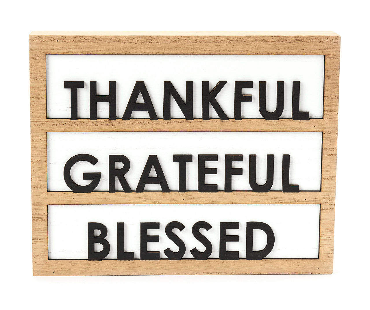 "Thankful, Grateful, Blessed" Framed Wall Plaque | Big Lots