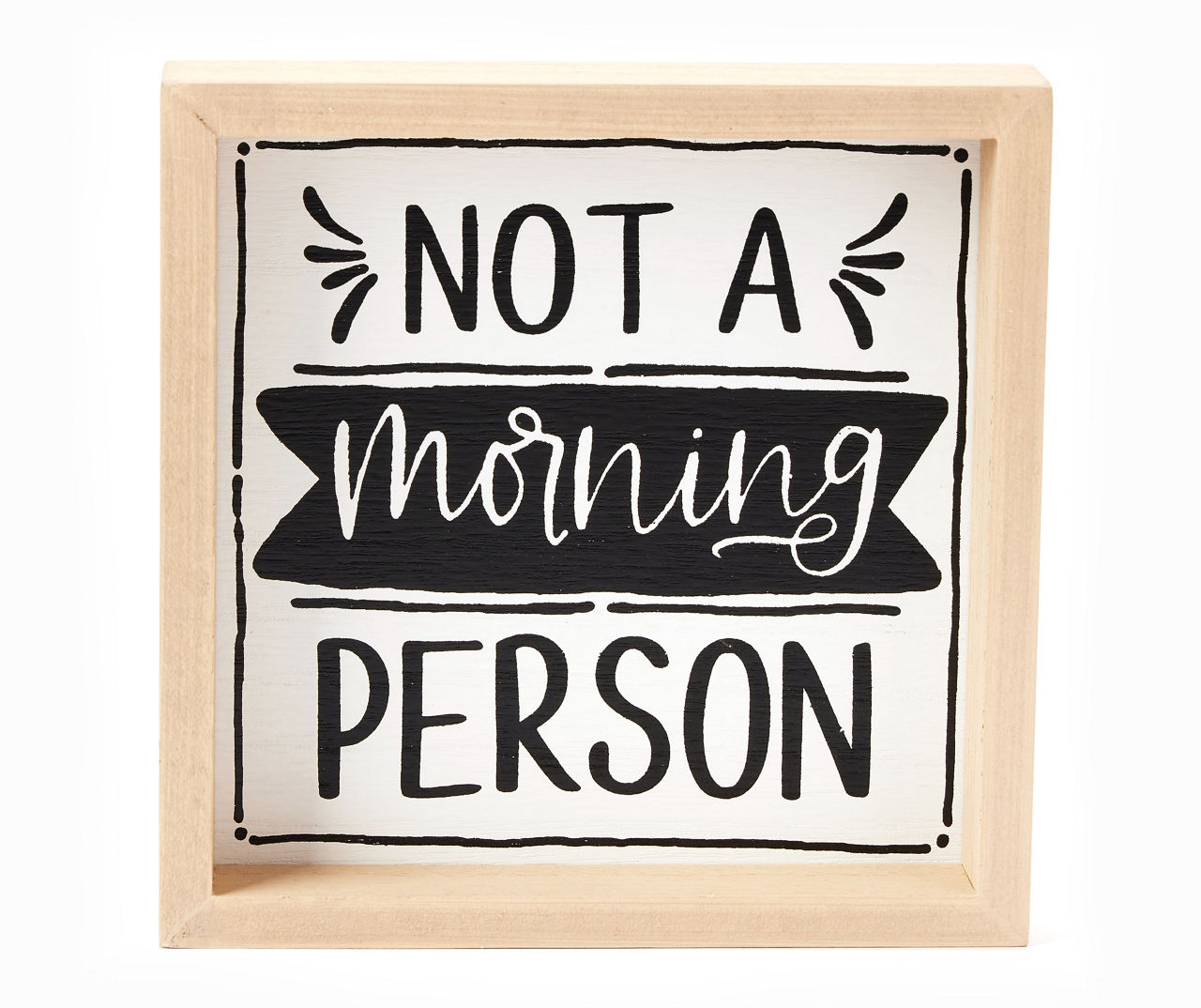 "Not a Morning Person" Framed Wall Plaque | Big Lots