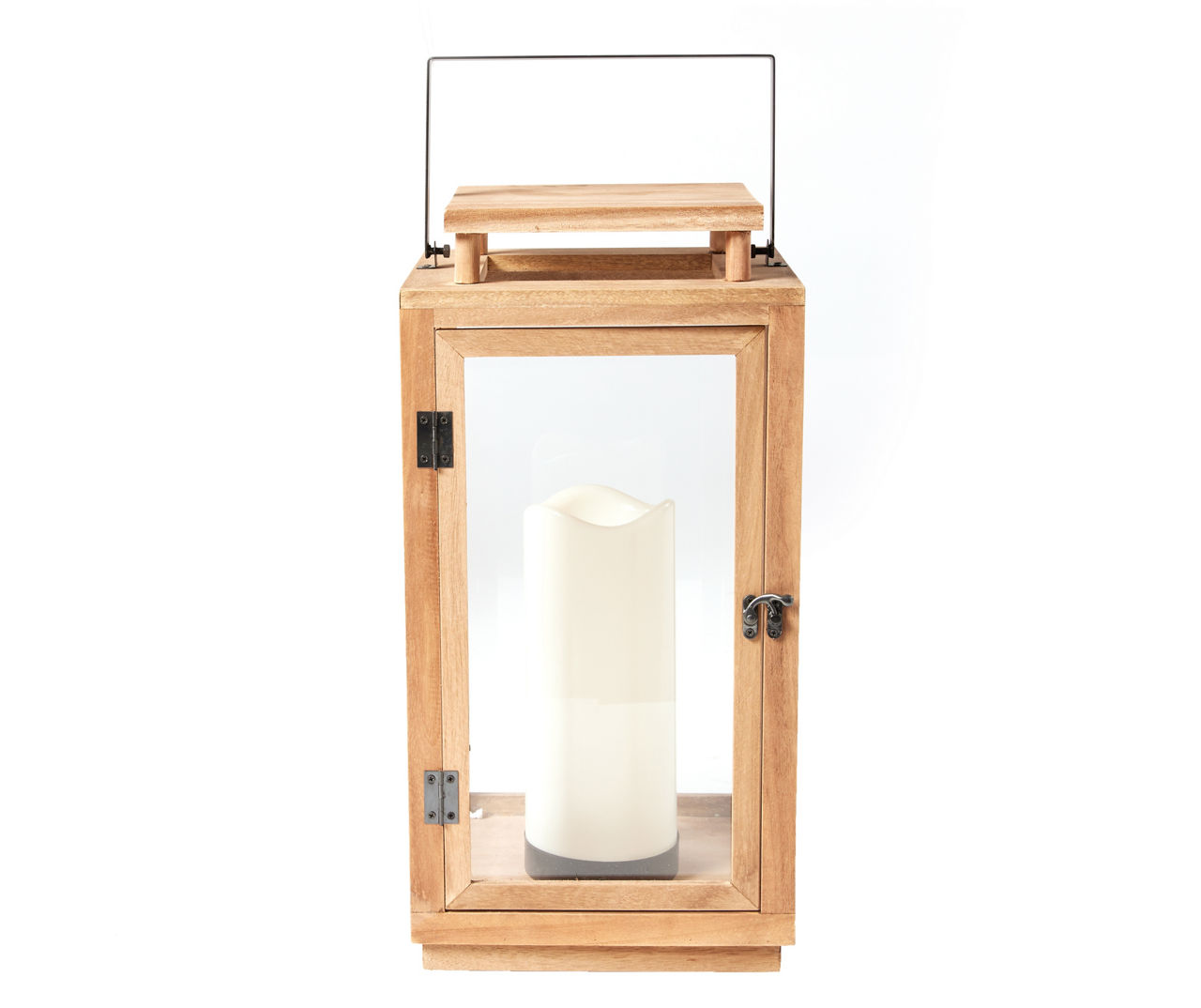 Broyhill 20.9" Wood LED Candle Lantern | Big Lots