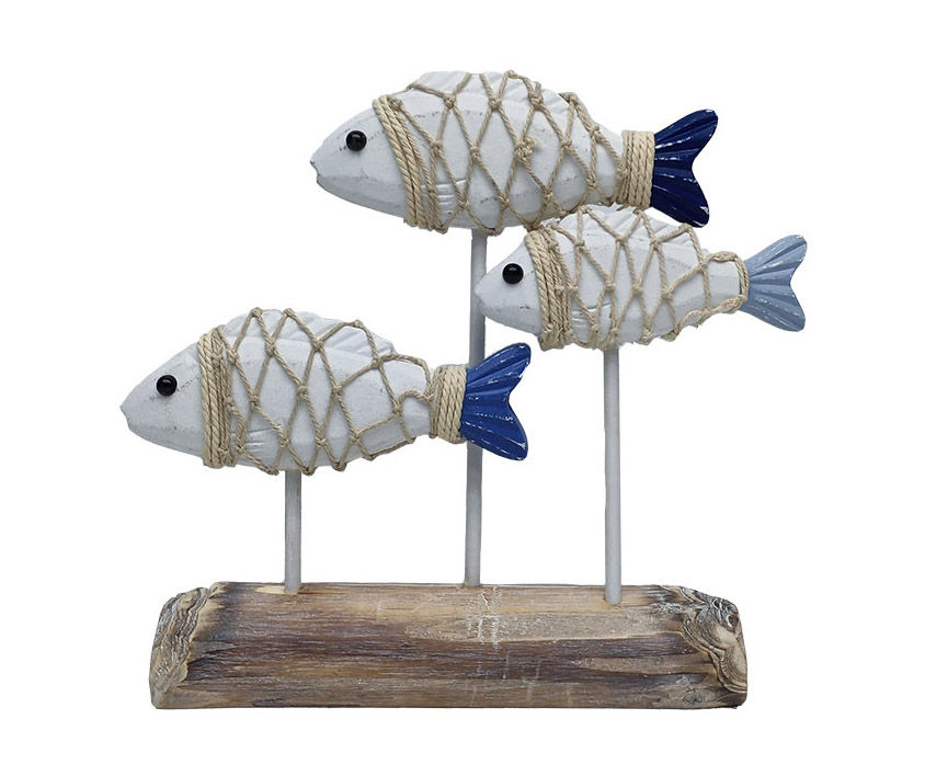 Fish In Rope On Driftwood Tabletop Decor | Big Lots