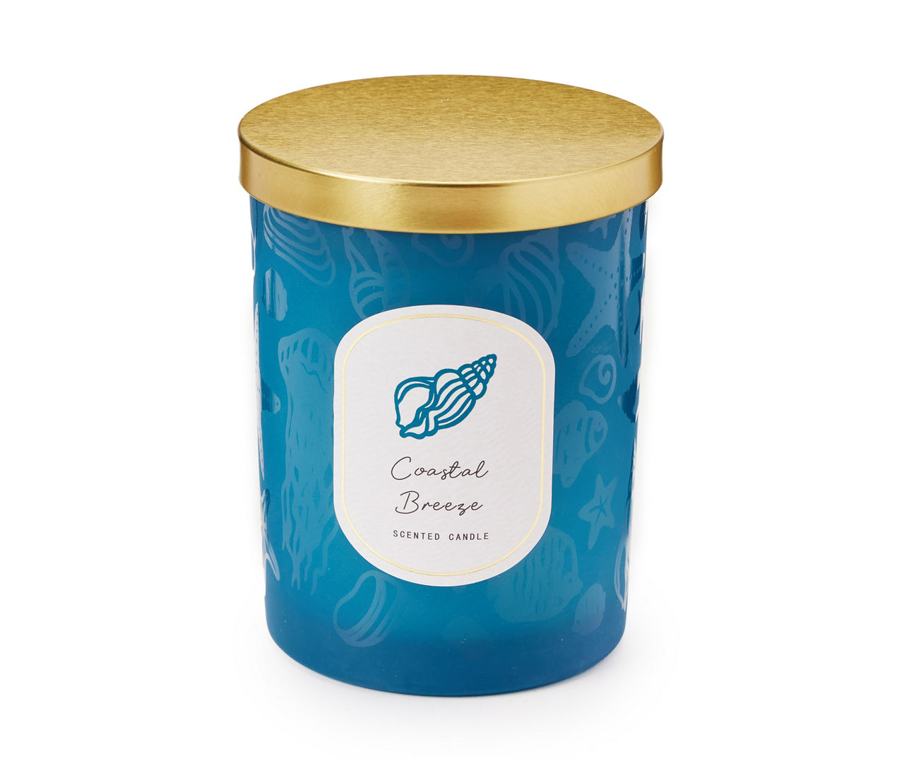 Real Living Grecian Getaway Coastal Breeze Cyan Shell Pattern Jar ...