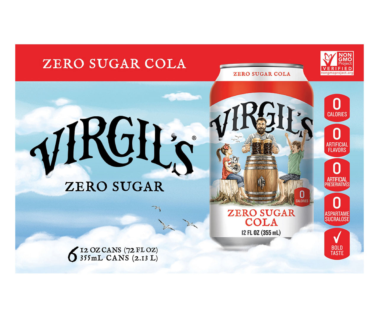 Virgil's Virgil’s Zero Sugar Cola, 6-Pack | Big Lots