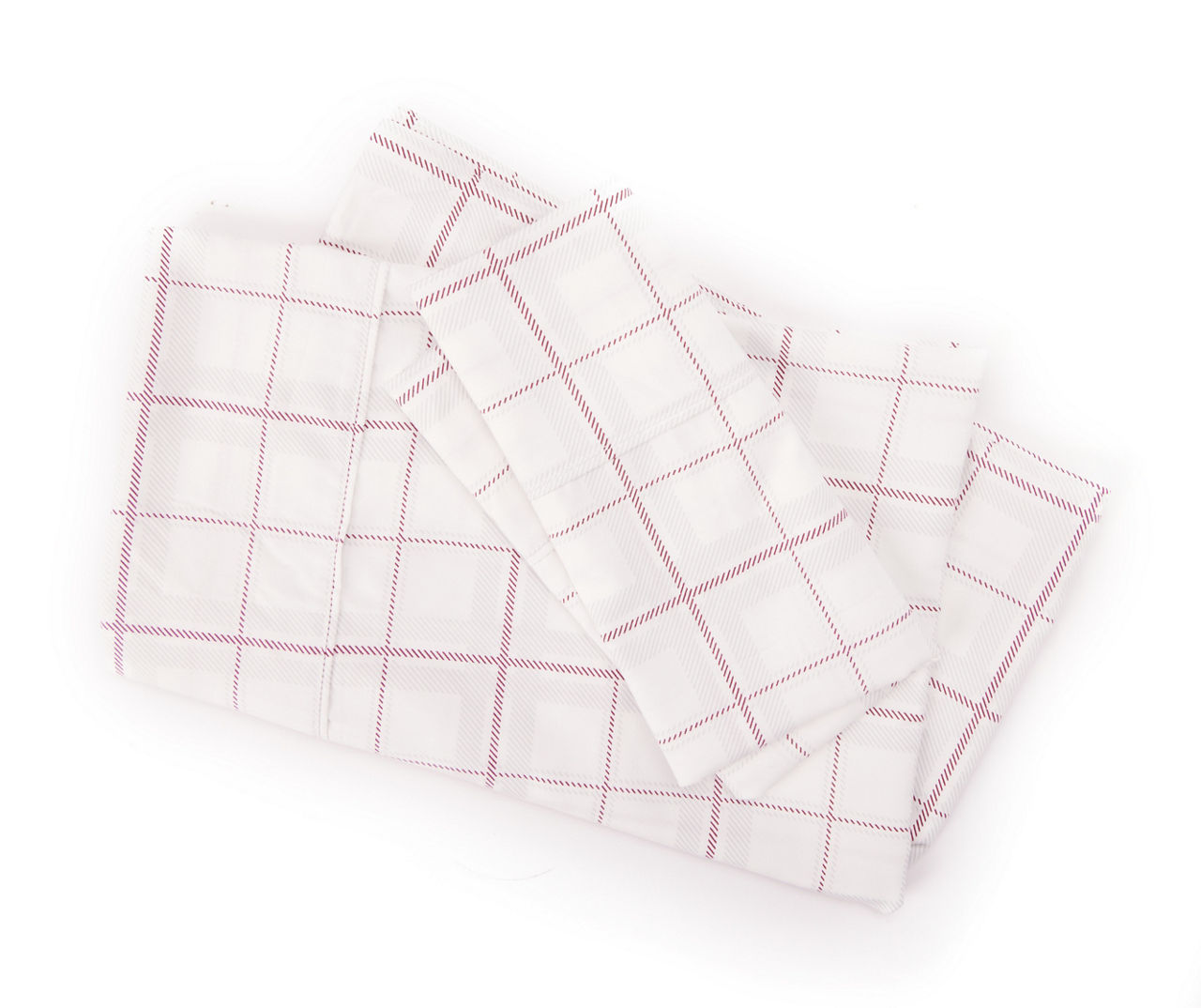 Serta Perfect Sleeper Red & White Windowpane Plaid Queen 4-Piece ...