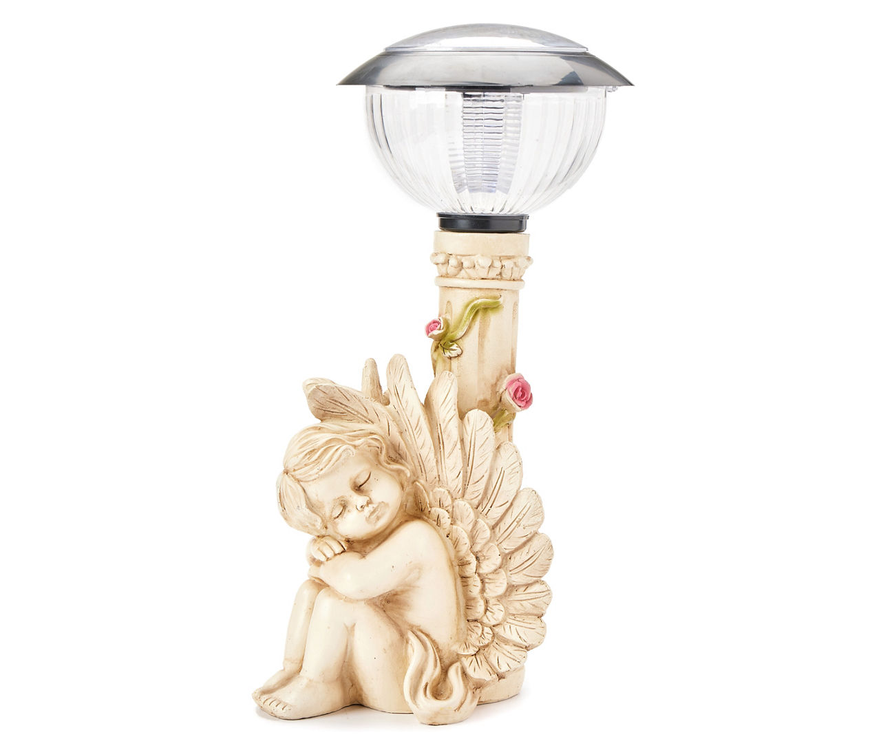 White Sleeping Cherub Solar Statuary | Big Lots