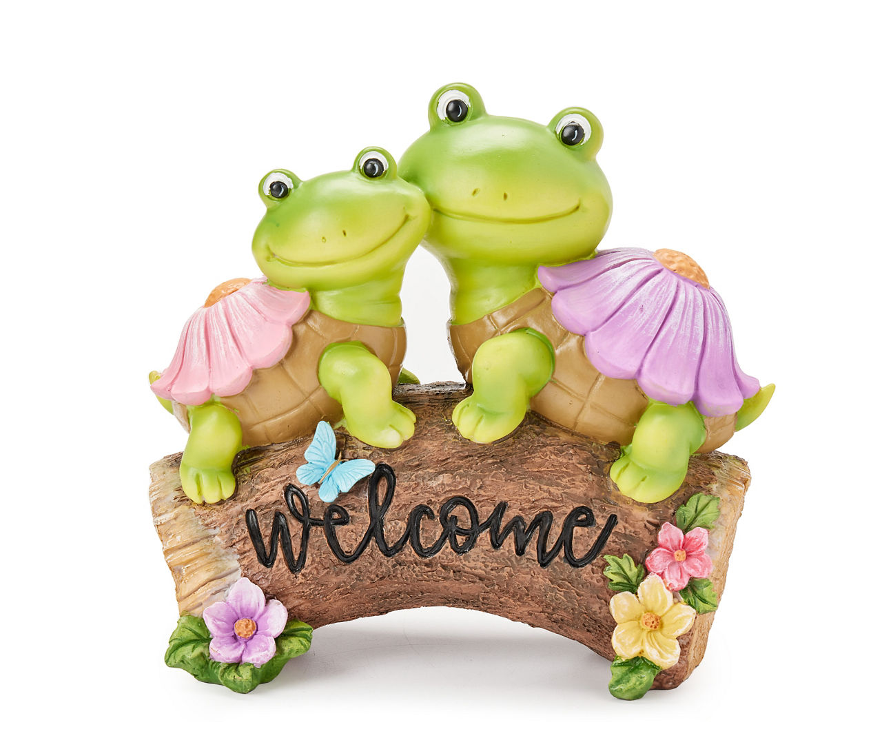 "Welcome" Turtles on Log Statuary | Big Lots