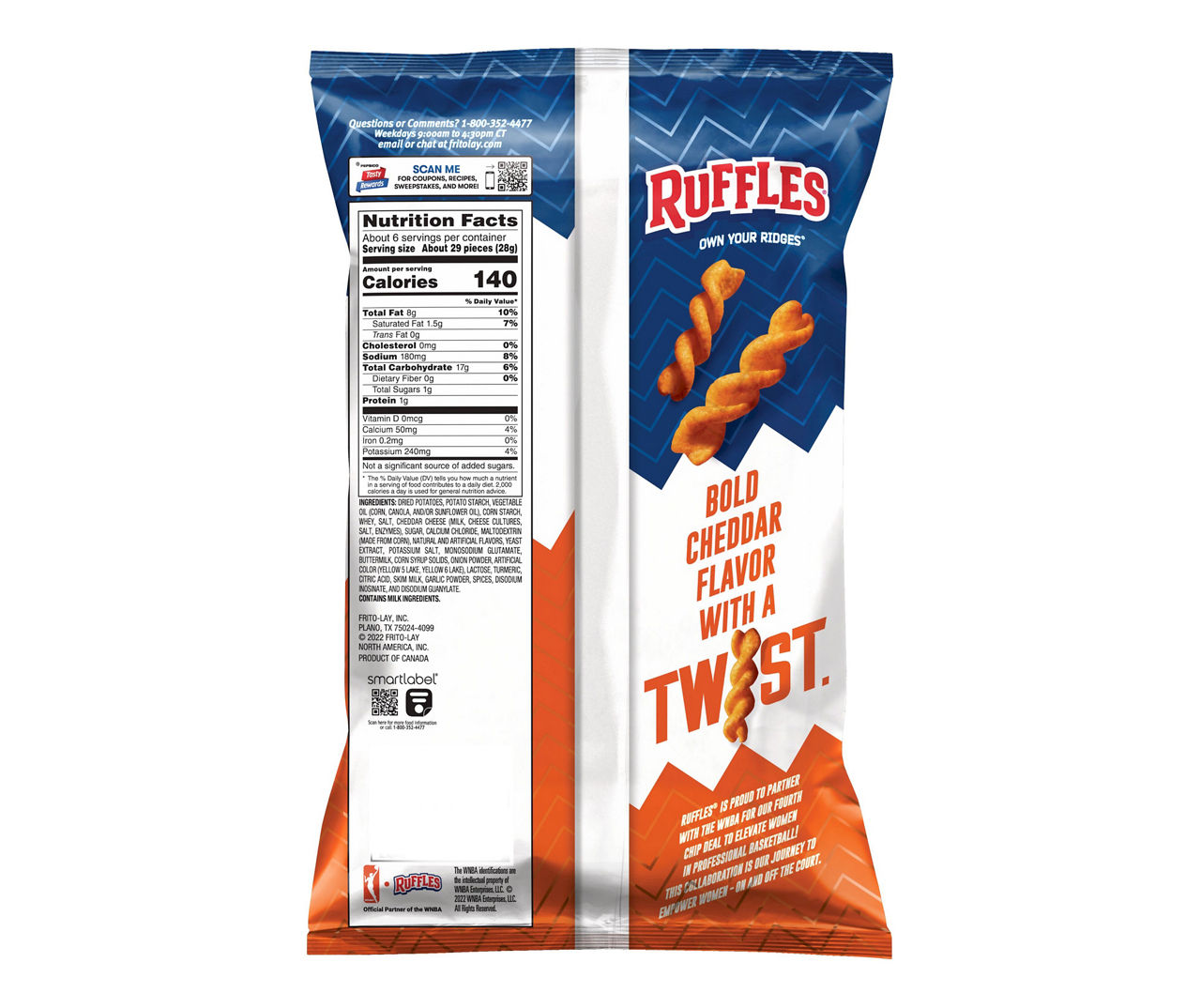 Ruffles Double Cheddar Ridge Twists, 5.12 Oz. | Big Lots