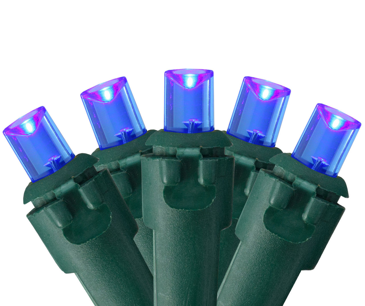 Northlight Blue LED Concave Wide Angle Light Set with Green Wire, 50 ...