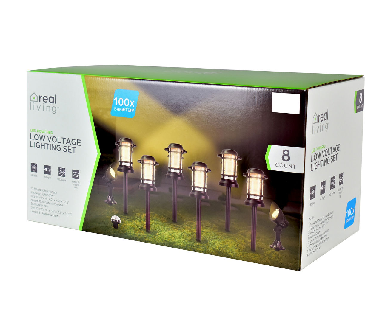 Real Living Low Voltage 8-Piece LED Photocell Pathway Marker ...