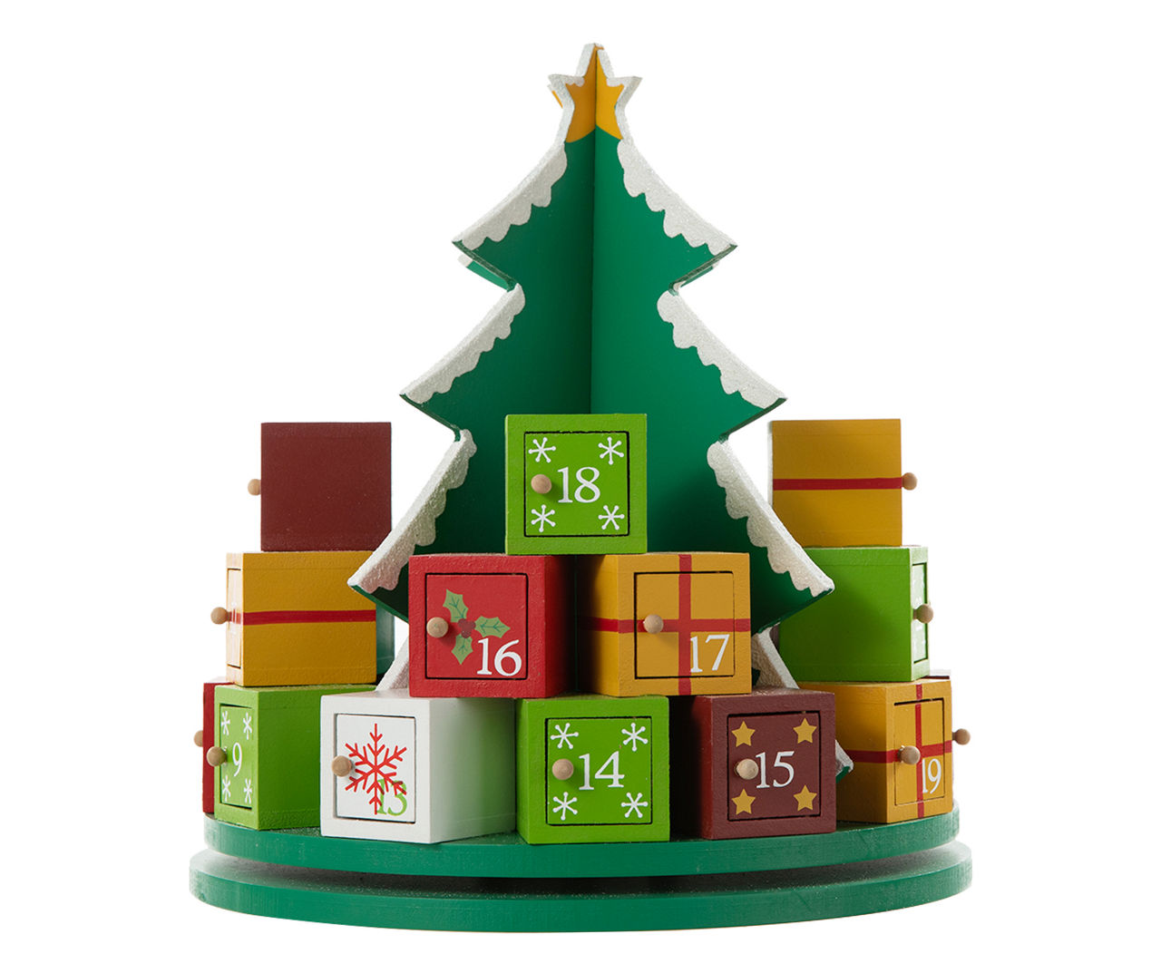 Glitzhome Tree & Gift Box Countdown Calendar Tabletop Decor | Big Lots