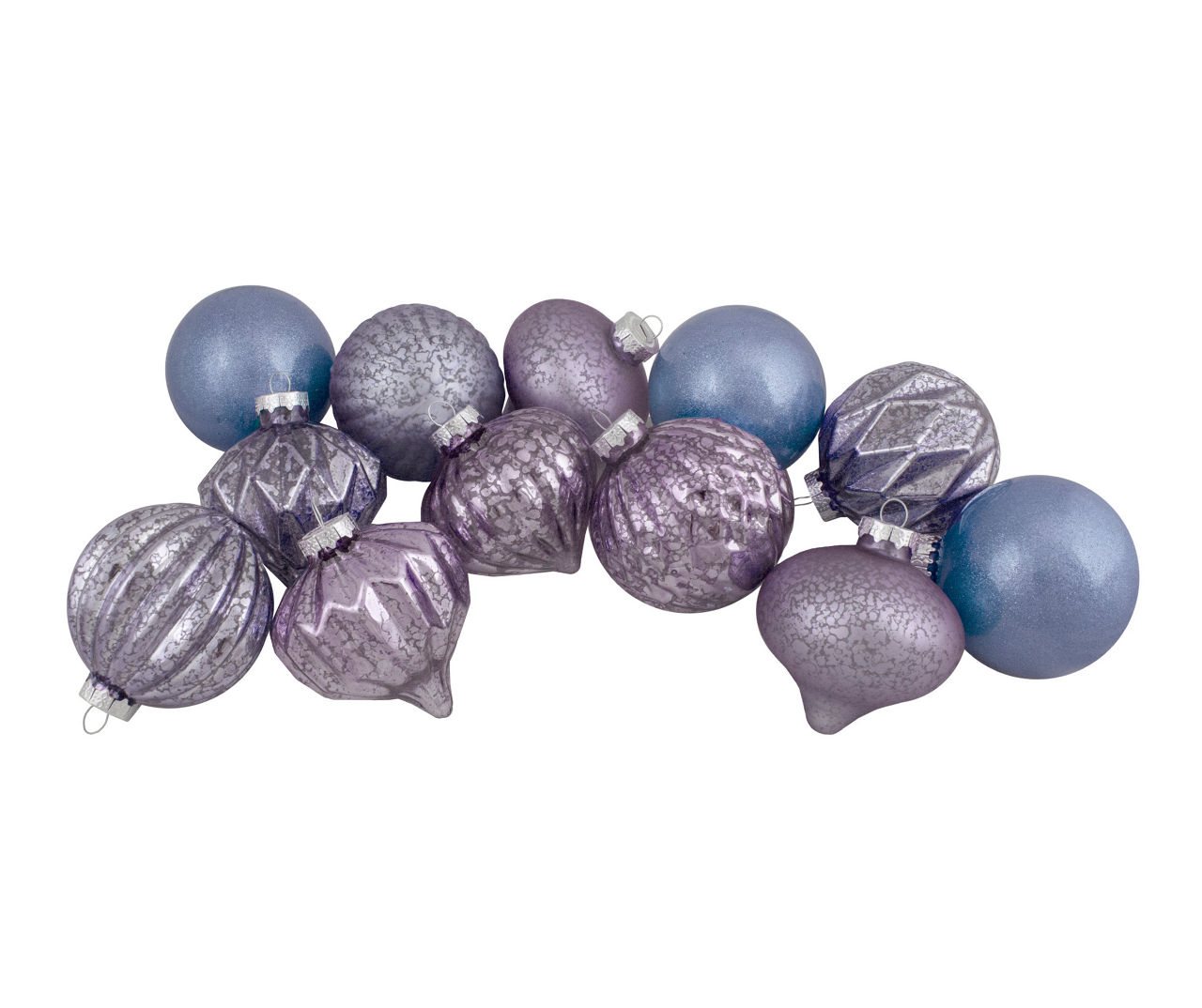 Northlight Purple Finial & Ball 12-Piece Glass Ornament Set | Big Lots