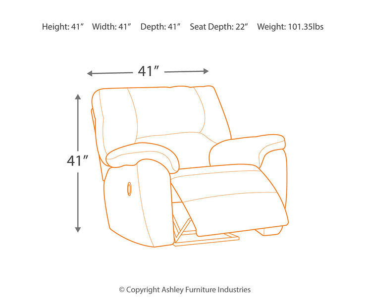 Signature Design By Ashley Tambo Pewter Faux Leather Rocker Recliner ...