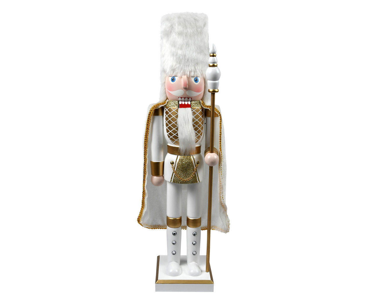 Jeco White & Gold Josheb King Deluxe Nutcracker, (18") | Big Lots
