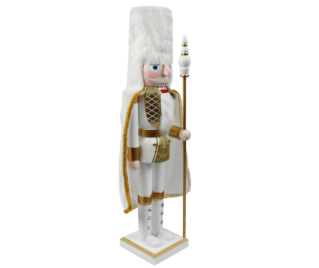 Jeco White & Gold Josheb King Deluxe Nutcracker, (18") | Big Lots