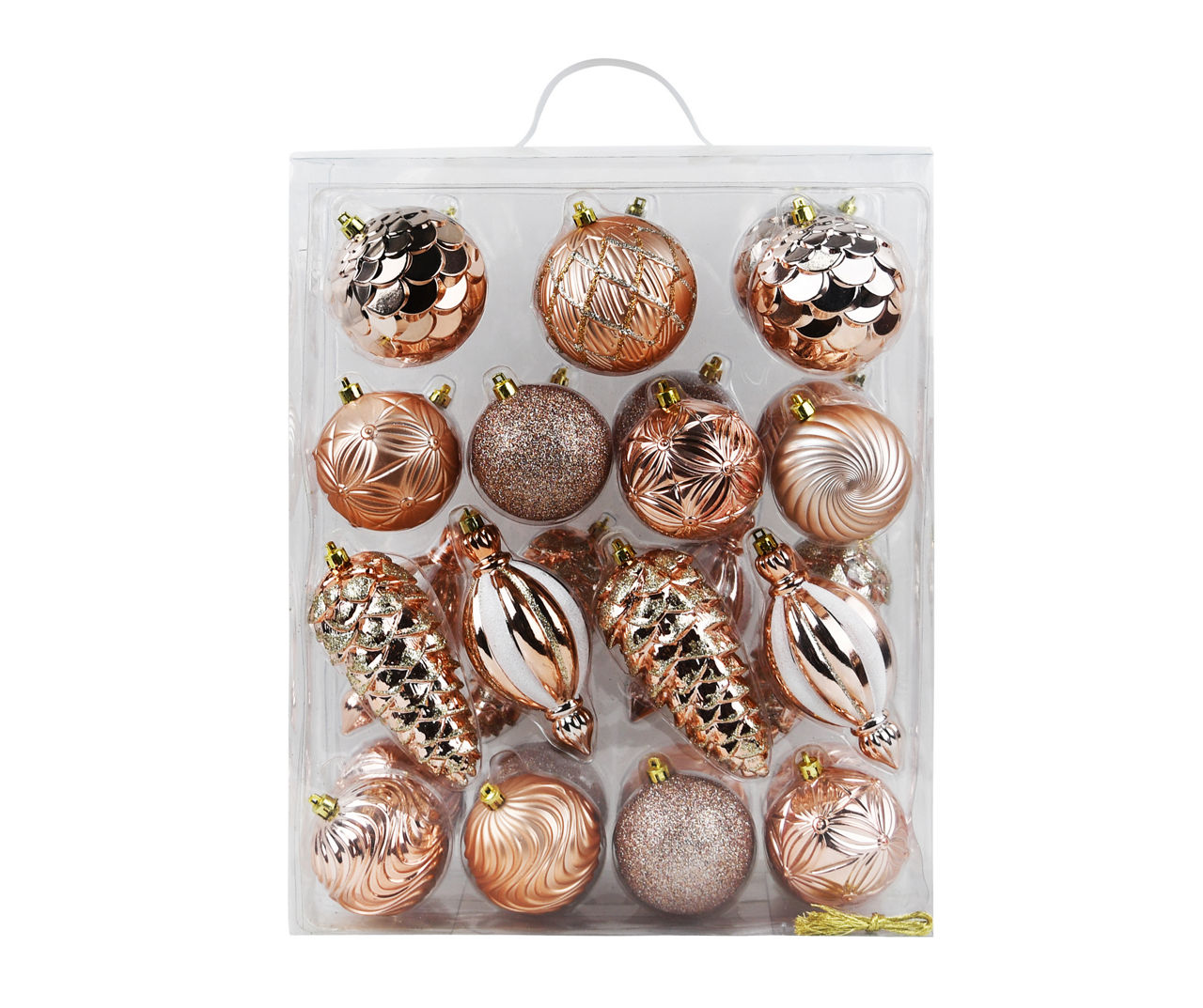 Jeco Rose Gold Mixed 30-Piece Ornament Set | Big Lots
