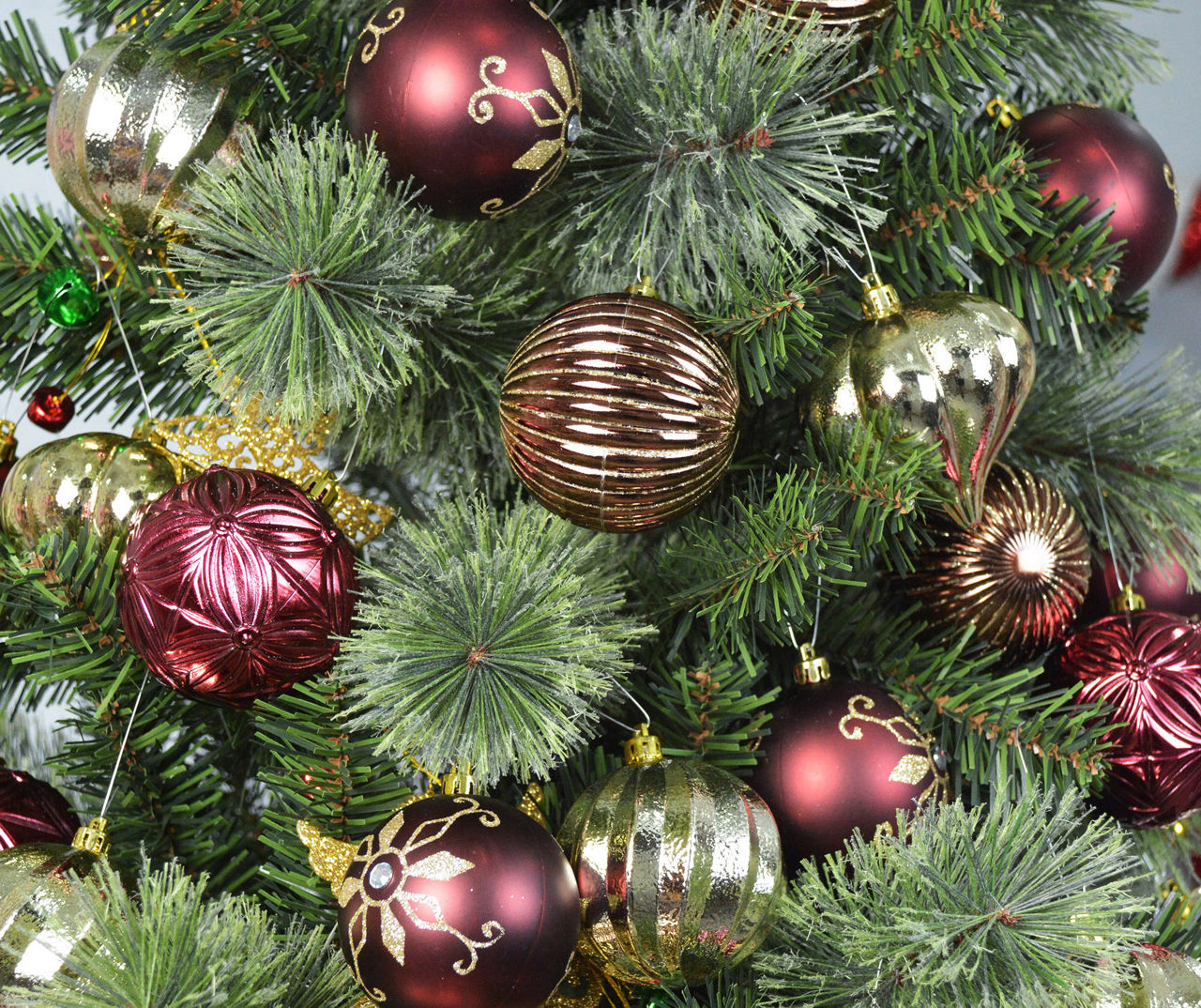 Dark Red & Gold Mixed 30-Piece Ornaments Set | Big Lots