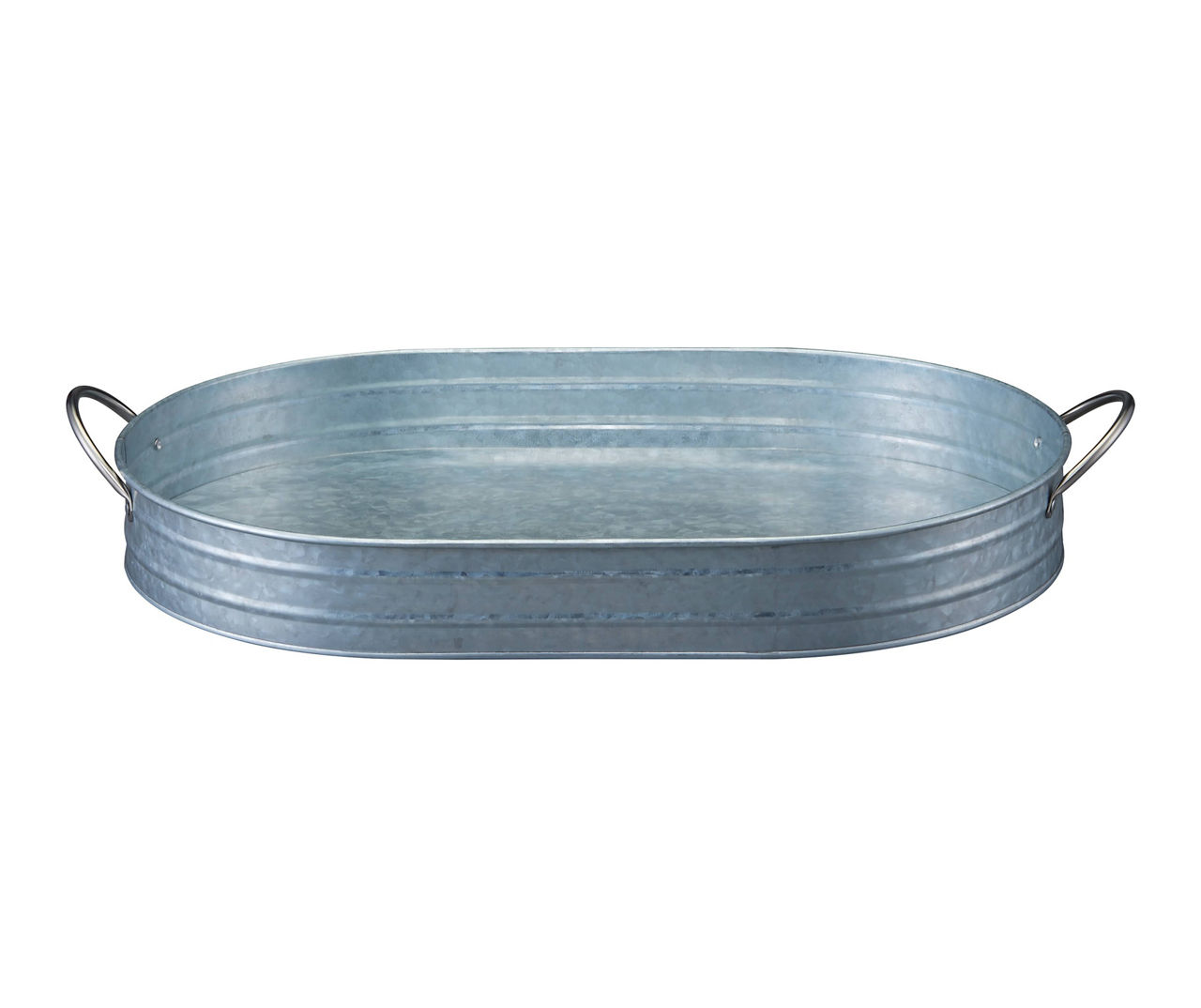 Real Living Galvanized Metal Oval Tray | Big Lots
