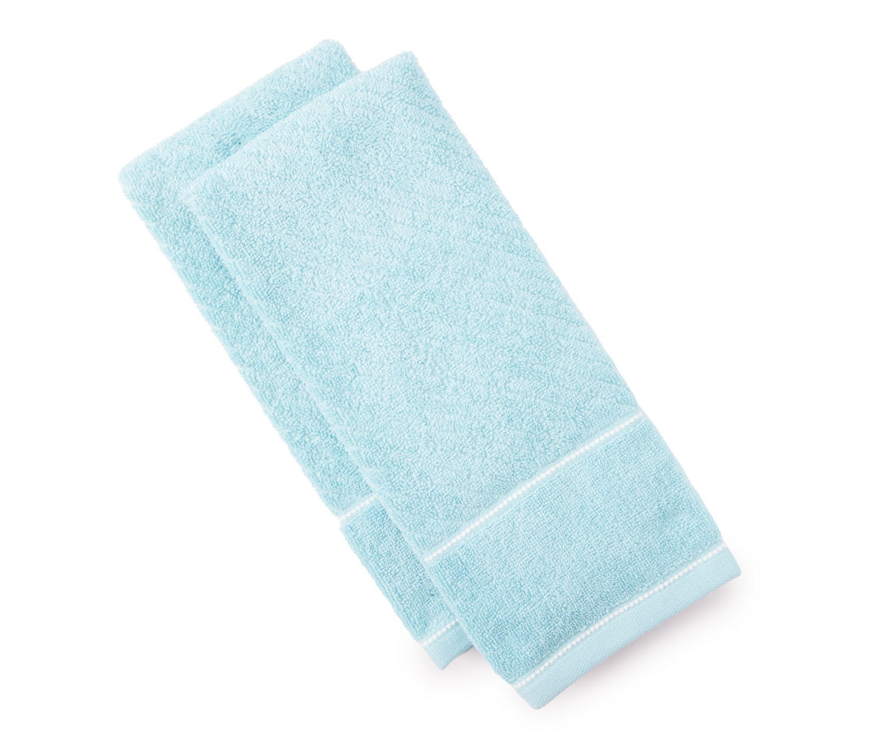 Real Living Ellison Gulf Stream Blue Diagonal Ribbed Hand Towels, 2 ...