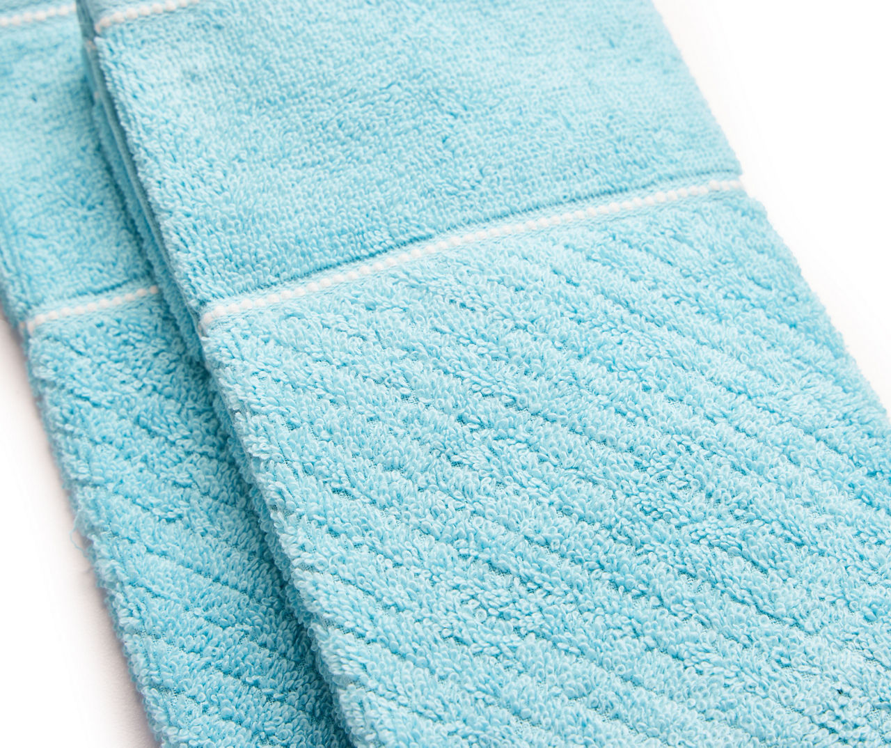 Real Living Ellison Gulf Stream Blue Diagonal Ribbed Hand Towels, 2 ...