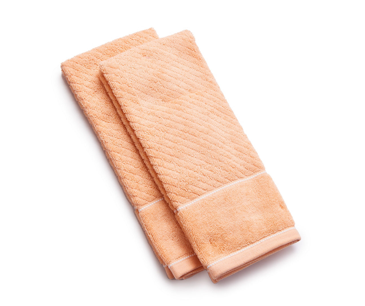 Real Living Ellison Prairie Sunset Peach Diagonal Ribbed Hand Towels, 2 ...
