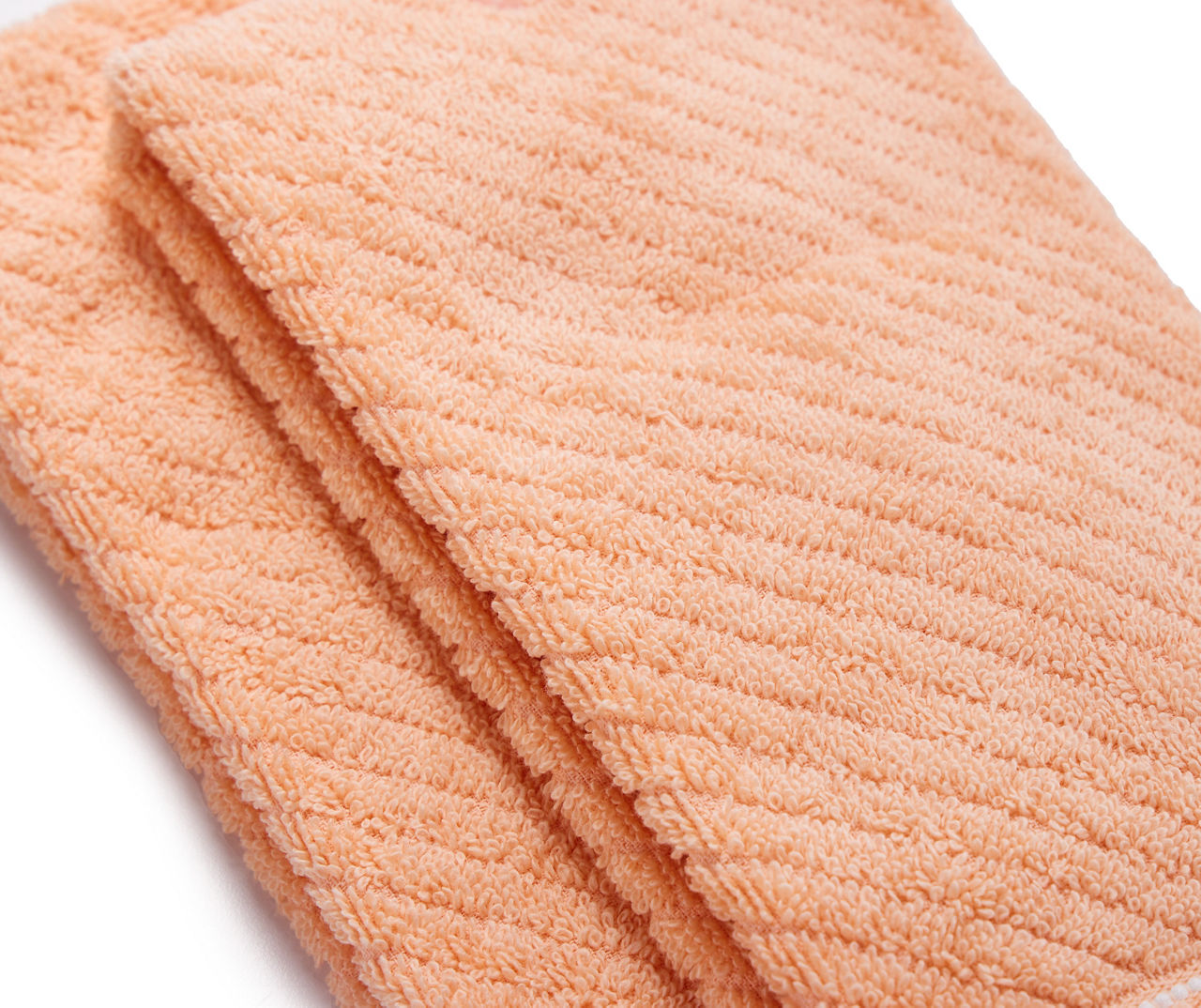 Real Living Ellison Prairie Sunset Peach Diagonal Ribbed Hand Towels, 2 ...