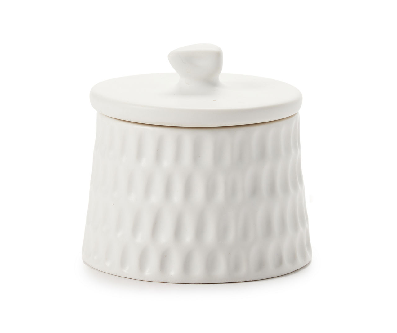 White Oval-Beveled Ceramic Trinket Box | Big Lots