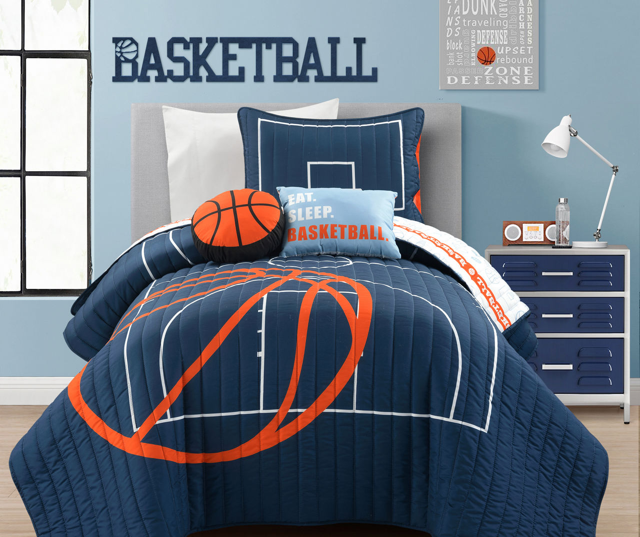 Lush Decor Lush Decor Basketball Reversible Quilt Set | Big Lots