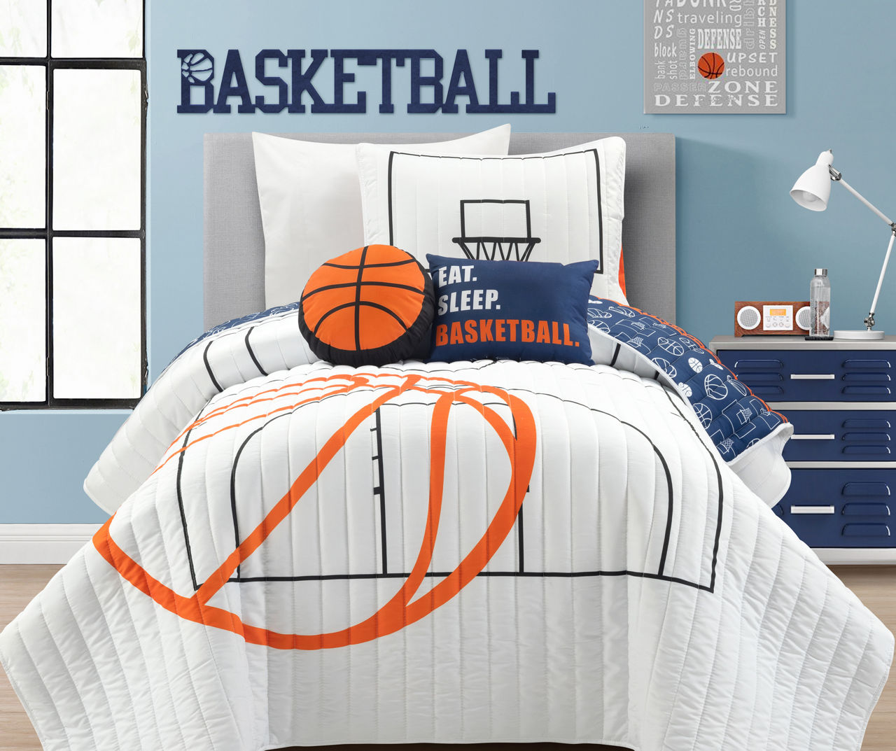 Lush Decor Lush Decor Basketball Reversible Quilt Set | Big Lots