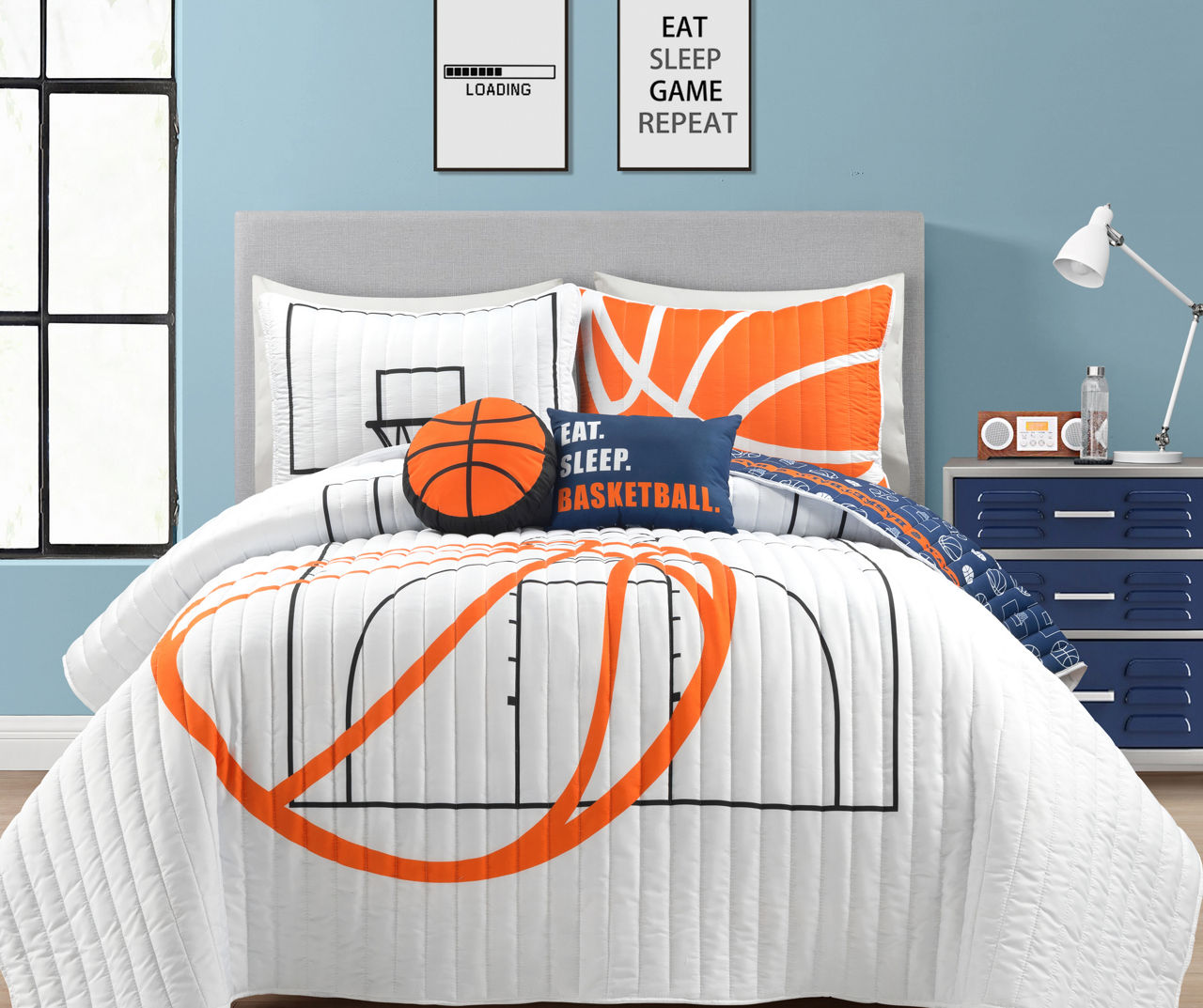 Lush Decor Lush Decor Basketball Reversible Quilt Set | Big Lots