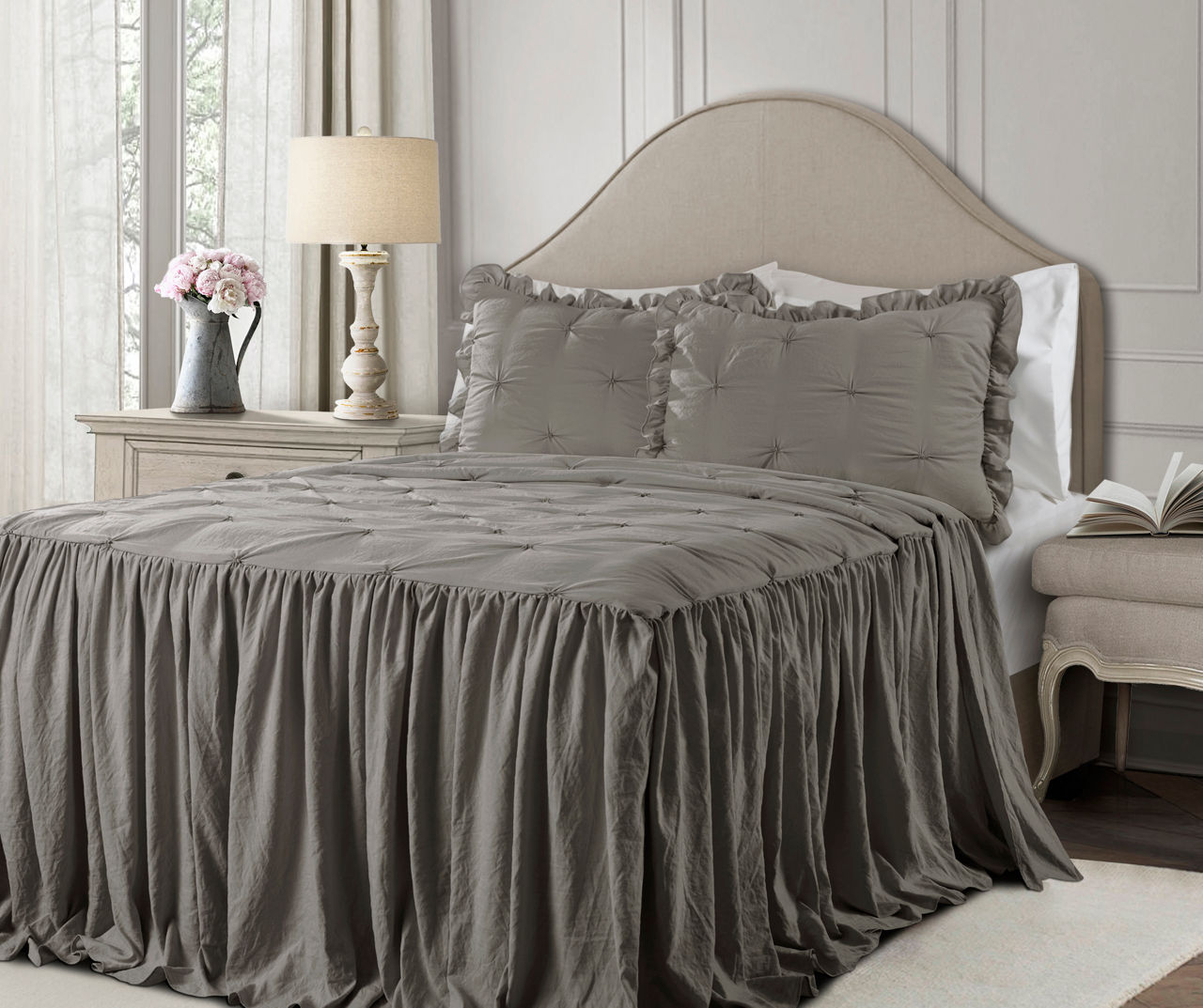 Lush Decor Lush Decor Ravello Pinch-Pleat Bedspread Set | Big Lots