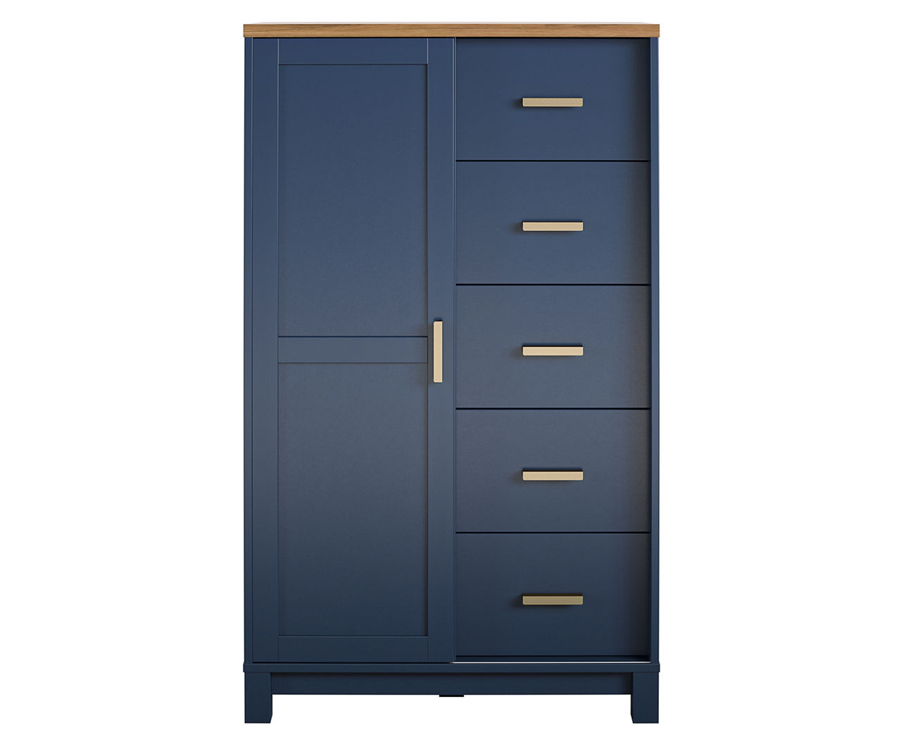 Ameriwood Charleswood Navy 5 Drawer Sliding Door Gentlemen s Chest Big Lots