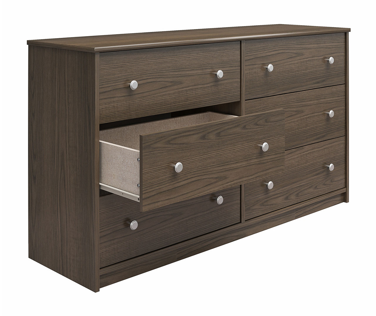 Ameriwood Ellery Brown Stanton Ash 6-Drawer Dresser | Big Lots