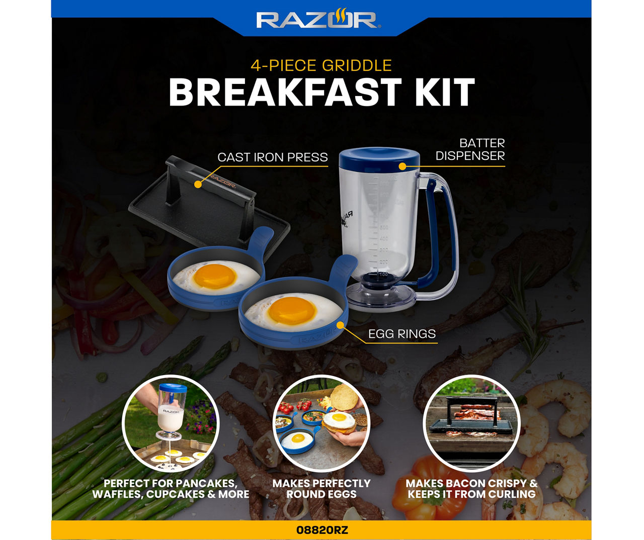 Razor 4-Piece Griddle Breakfast Kit | Big Lots