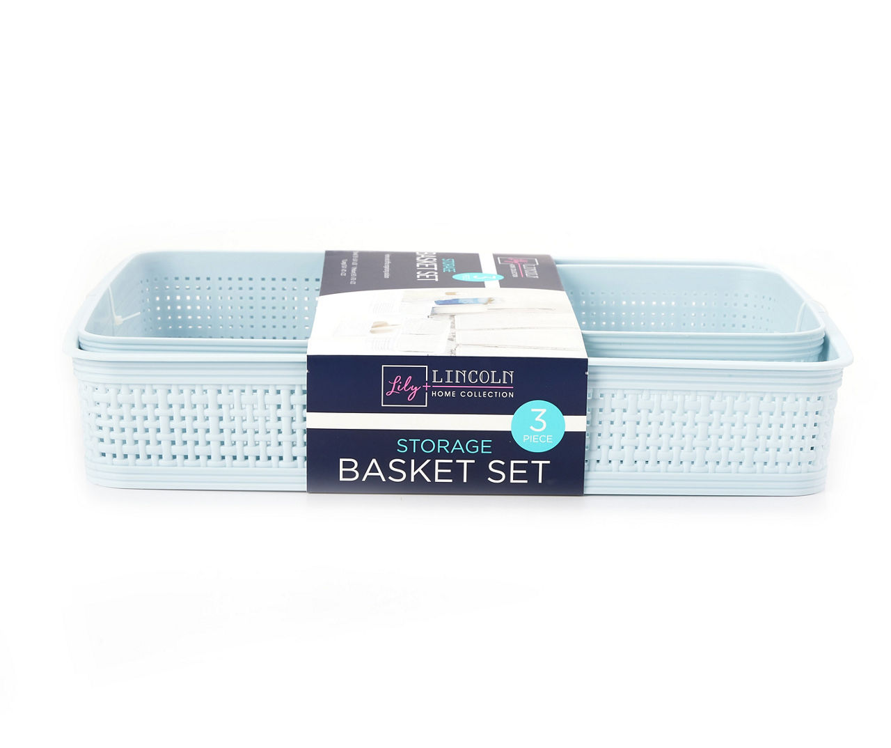 Dotted 3-Piece Storage Basket Set | Big Lots