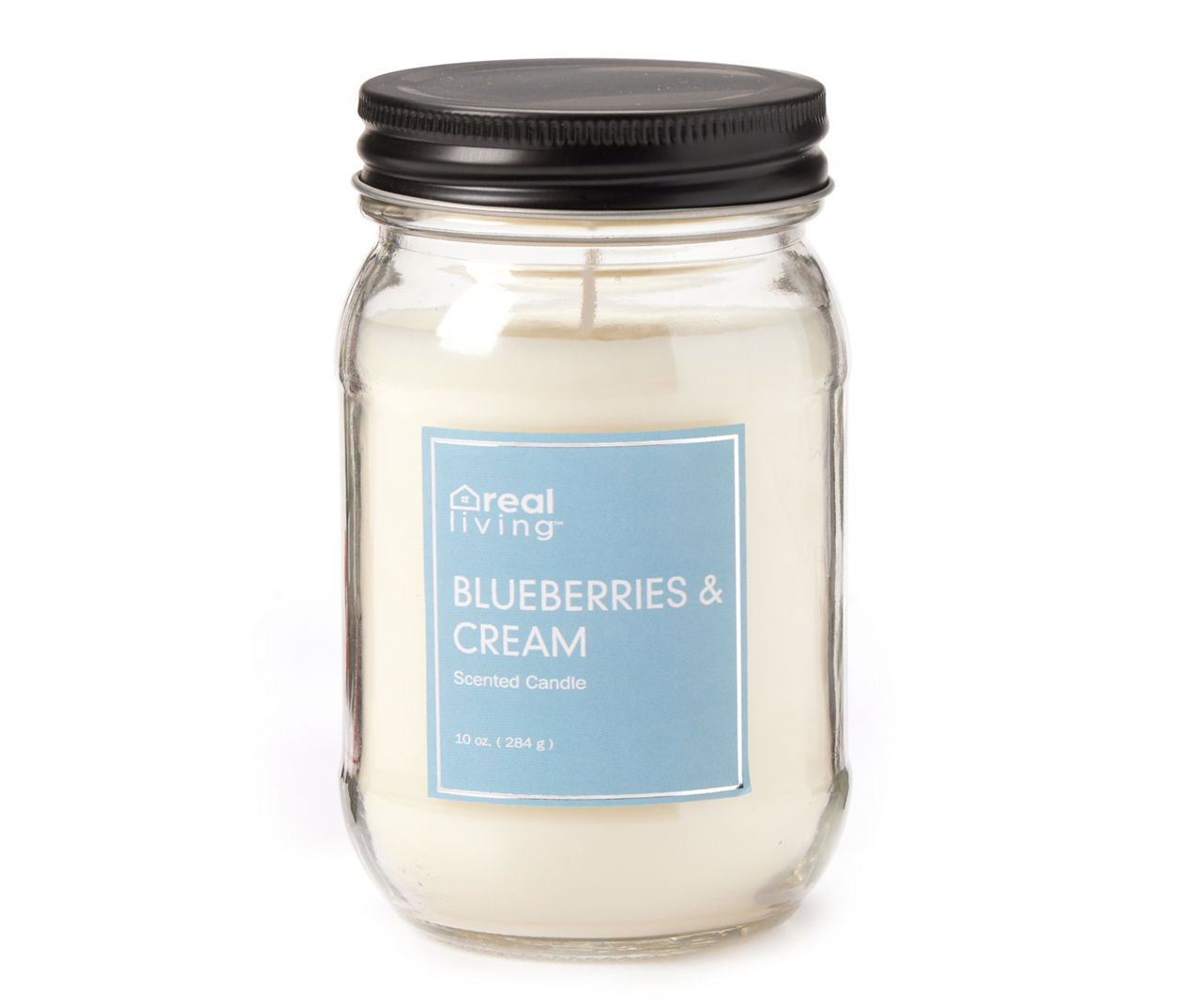 Real Living Blueberry & Cream Mason Jar Candle, 10 oz. | Big Lots