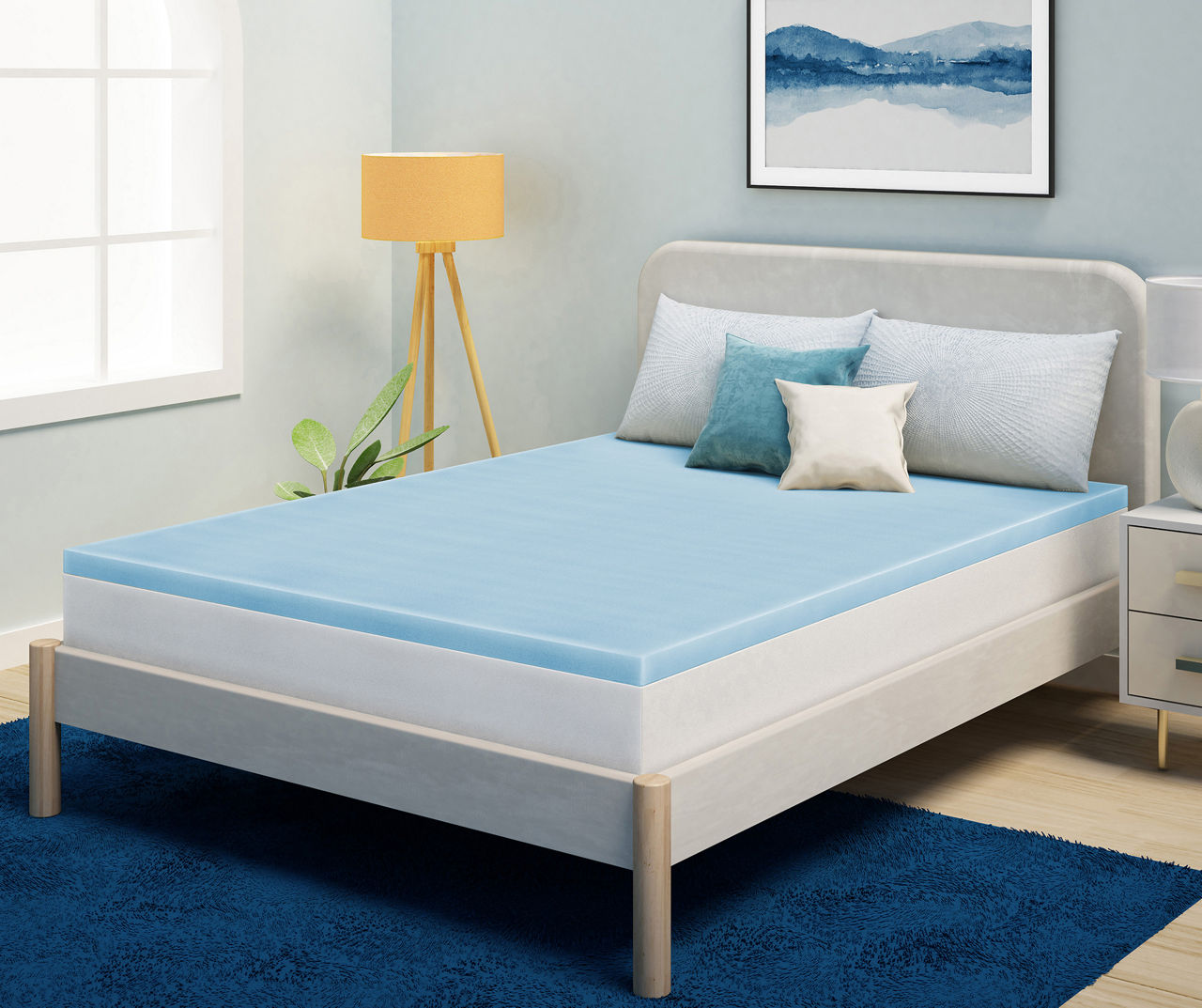 Serta Perfect Sleeper Easy Saver Blue 2" Full Memory Foam Mattress ...