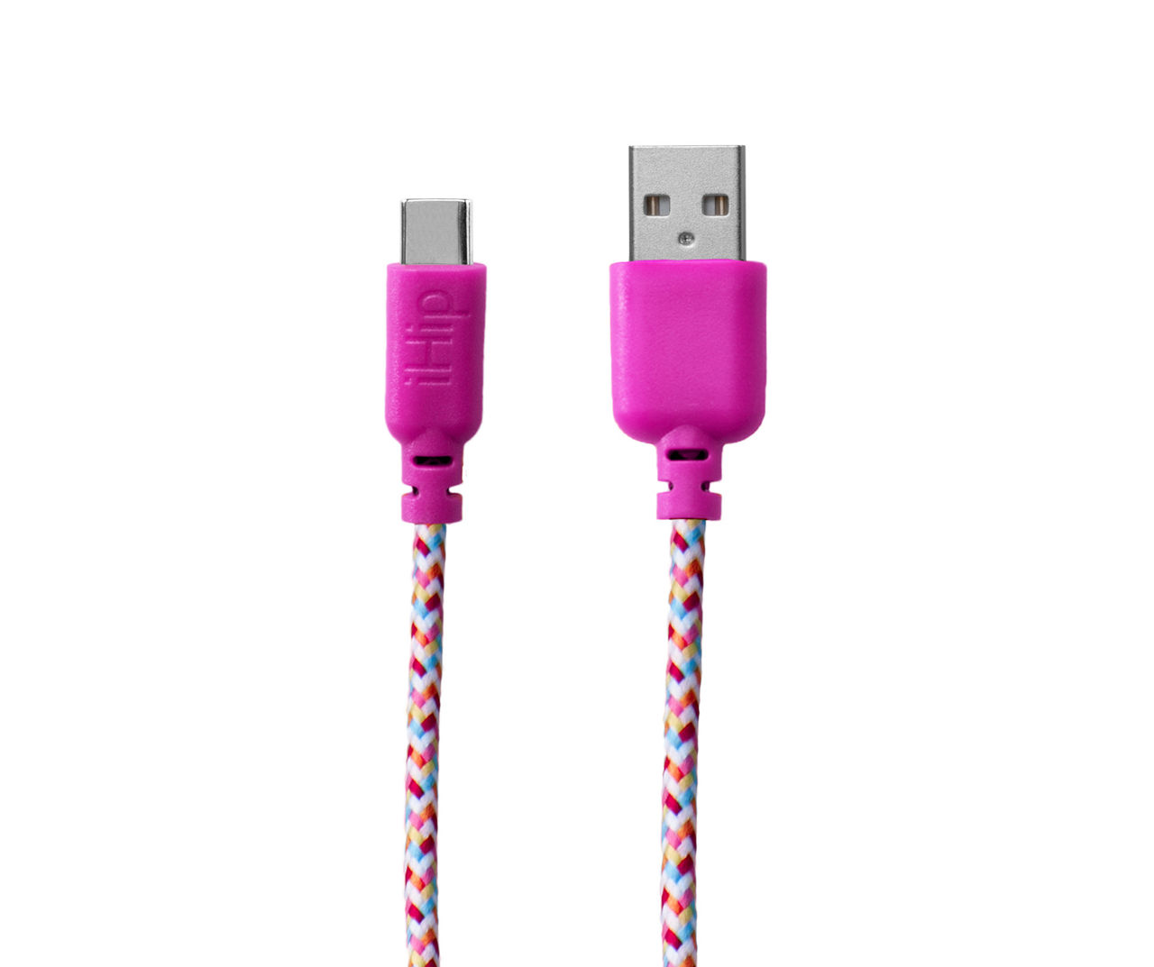 iHip Pink & Rainbow USB-C 6' Braided Cable | Big Lots