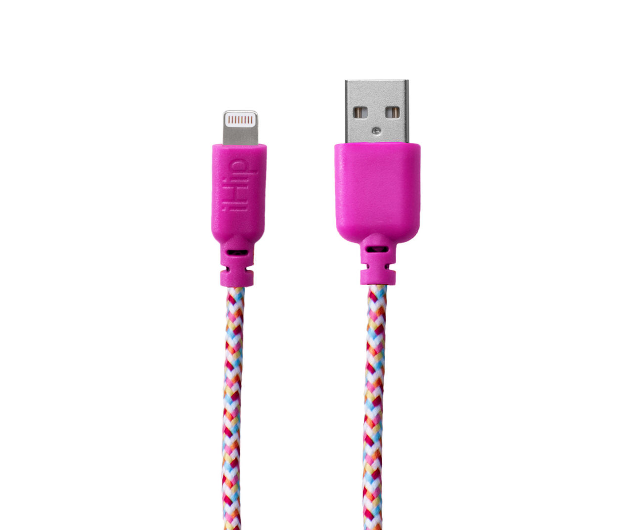 iHip Pink & Rainbow Lightning 6' Braided Cable | Big Lots