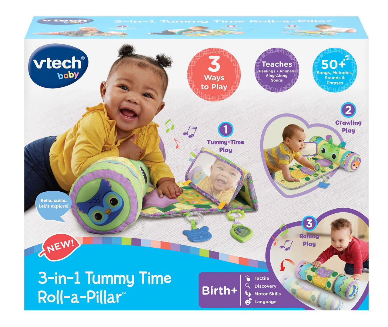Vtech 3-In-1 Tummy Time Roll-a-Pillar Set | Big Lots