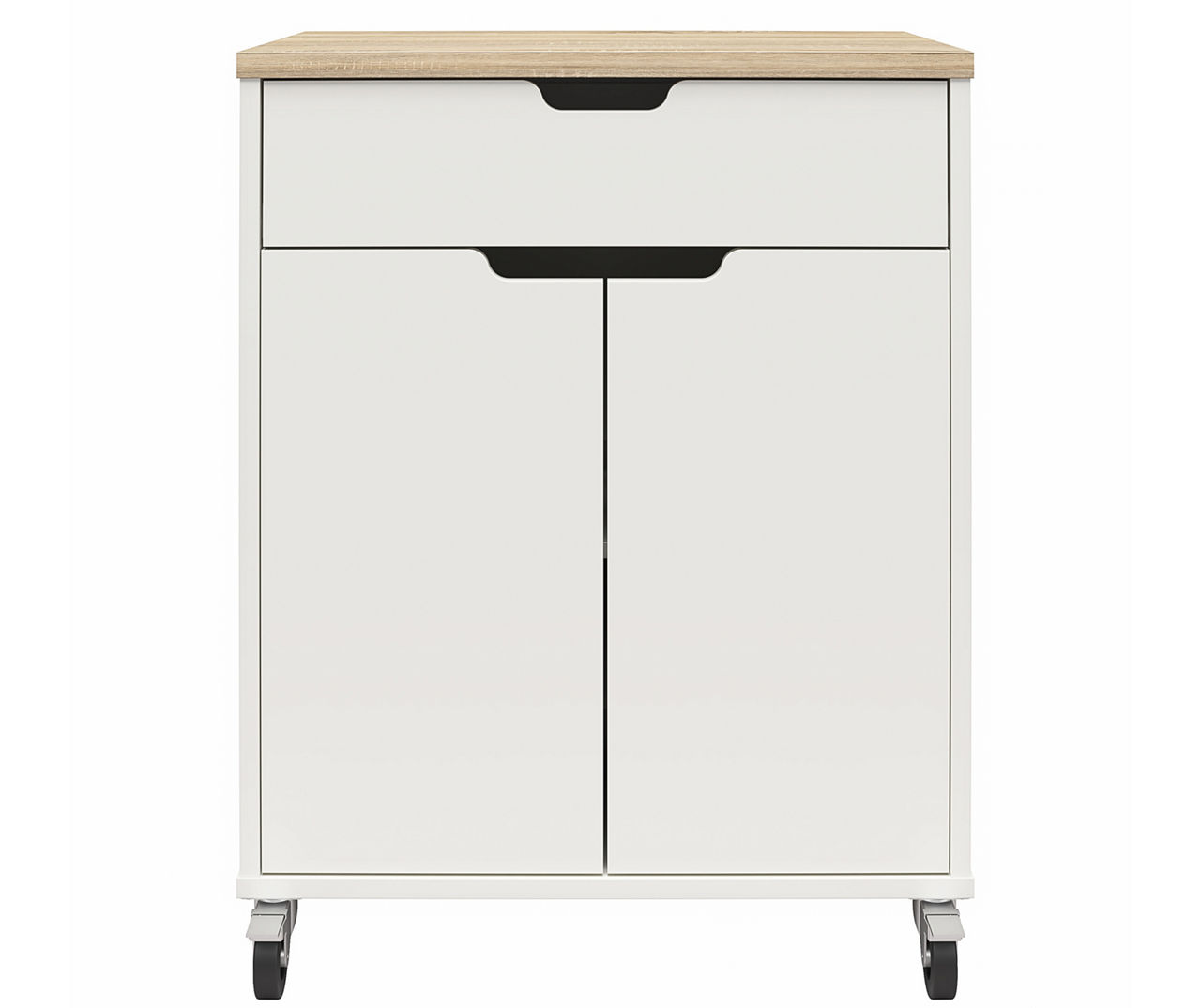 System Build Evolution Vantage White & Weathered Oak 2-Door Storage ...