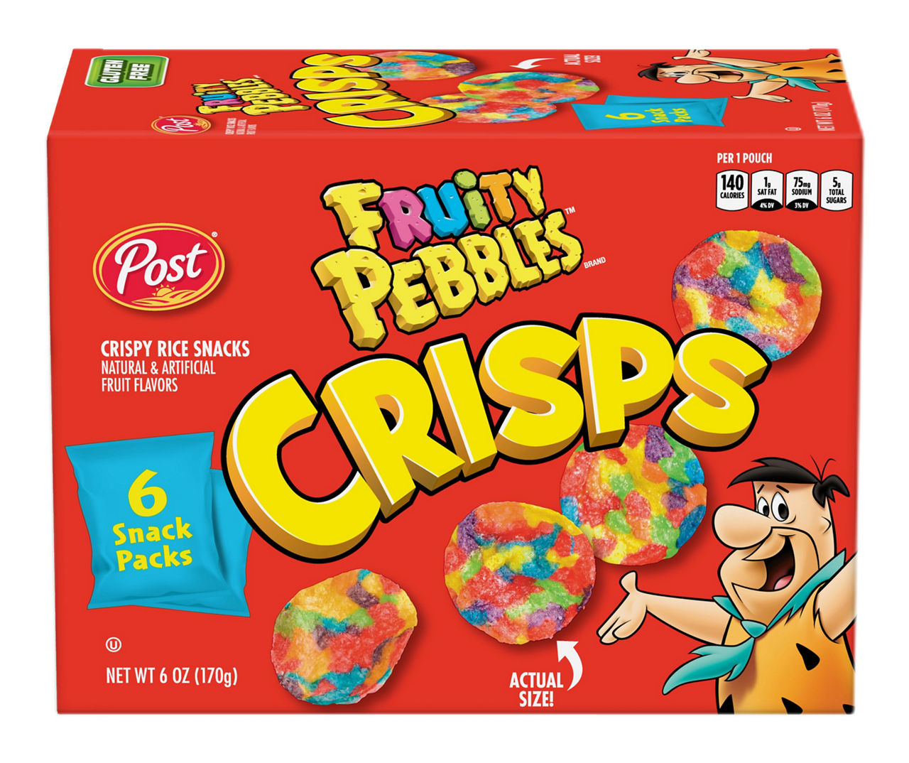Fruity Pebbles Crisps Rice Snacks, 6-Pack | Big Lots