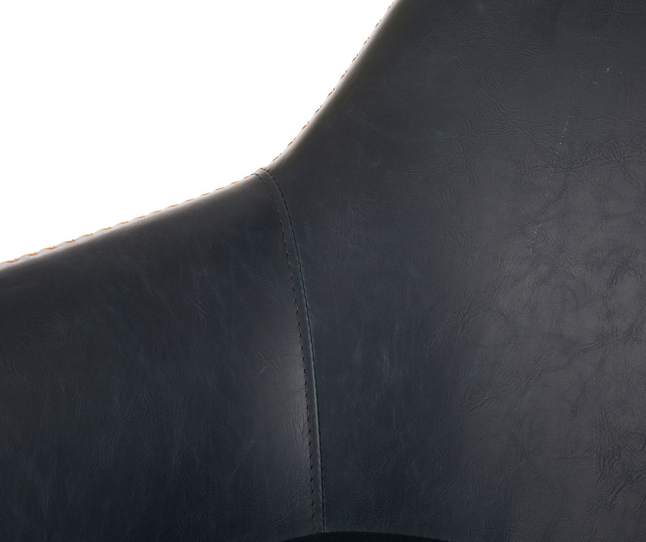 Glitzhome Mid-Century Modern Navy Faux Leather Dining Chairs, 2-Pack ...